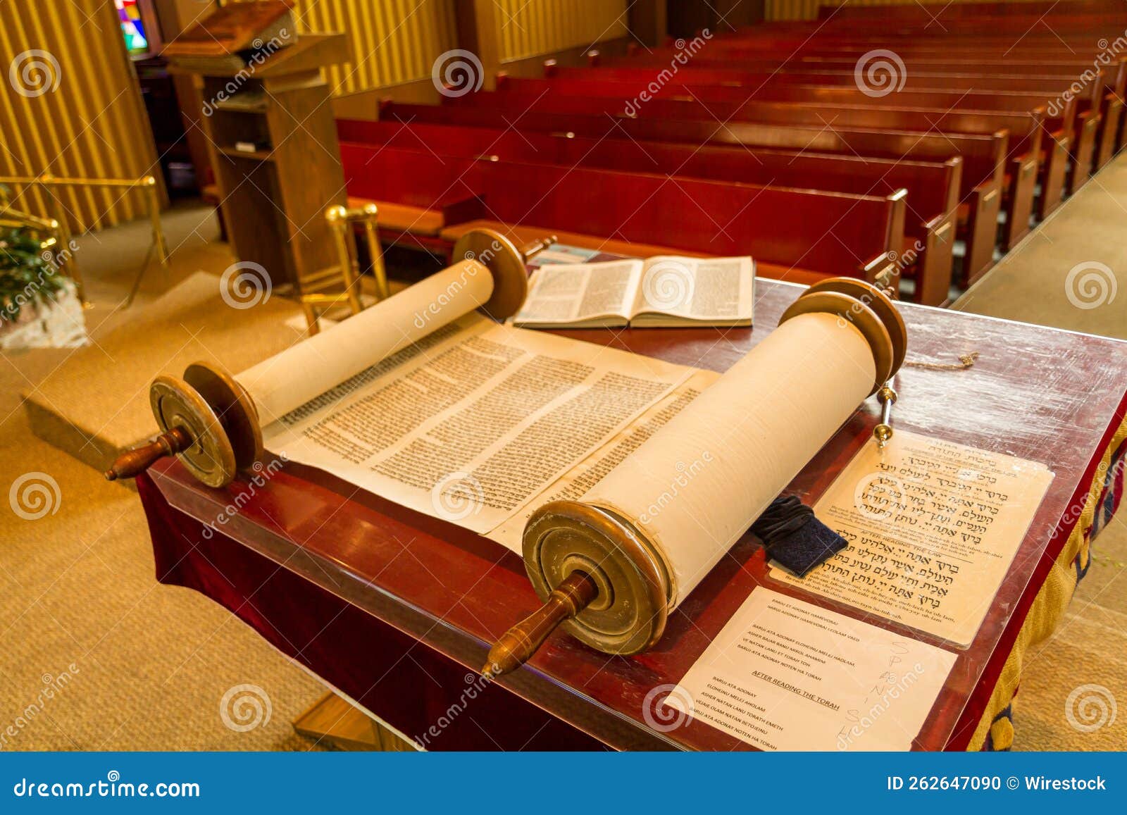 Scroll on a Pedestal in the Church Editorial Image - Image of ...