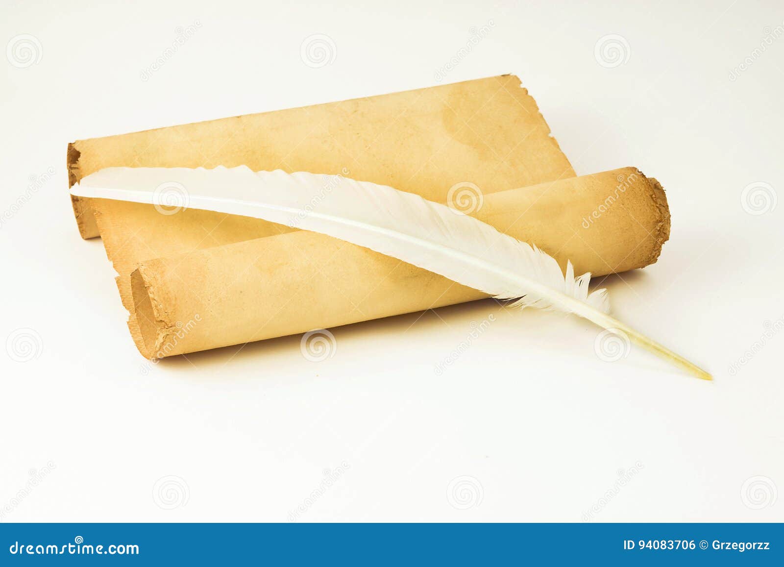 A scroll and pen stock photo. Image of true, element - 94083706