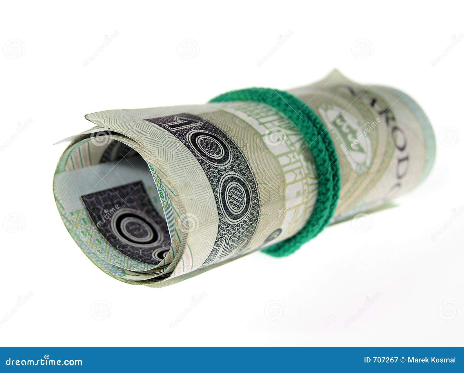 Scroll polish money stock image. Image of close, money - 707267