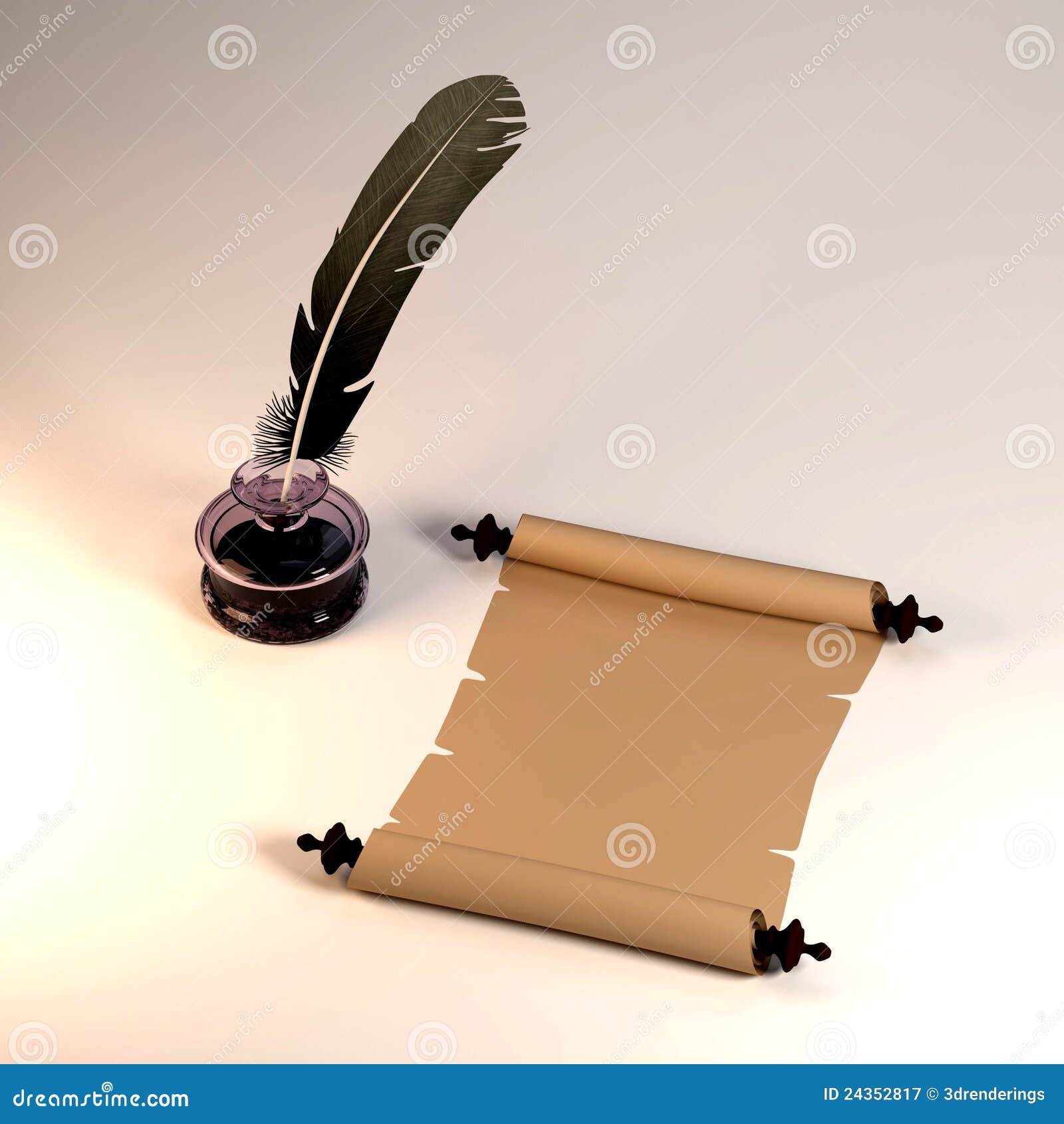 Quill And Parchment Template