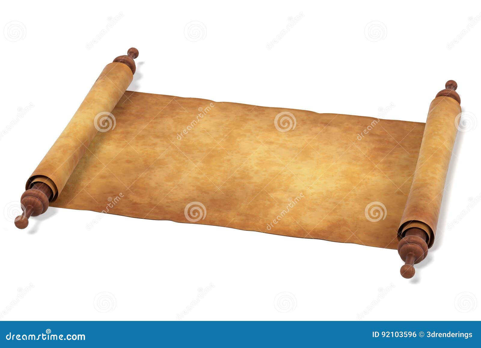 Scroll stock illustration. Illustration of book, realistic - 92103596