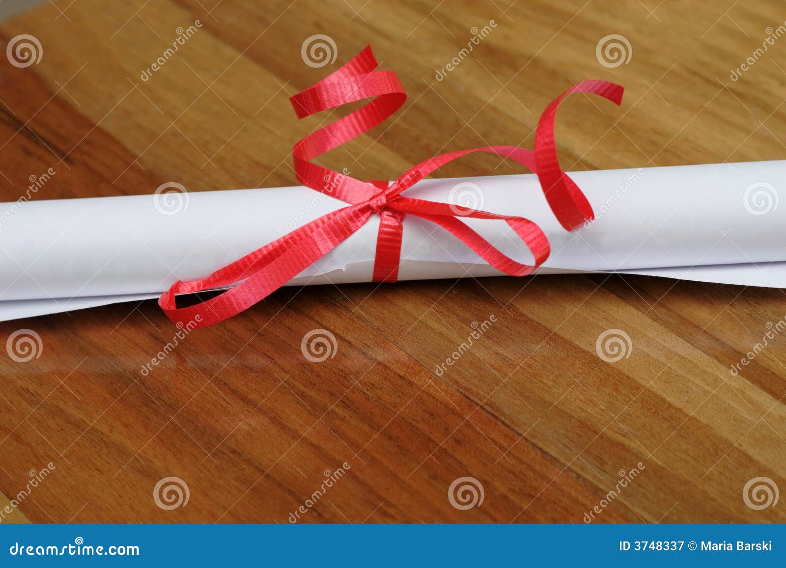 Scroll with red ribbon stock image. Image of gift, celebration - 3748337