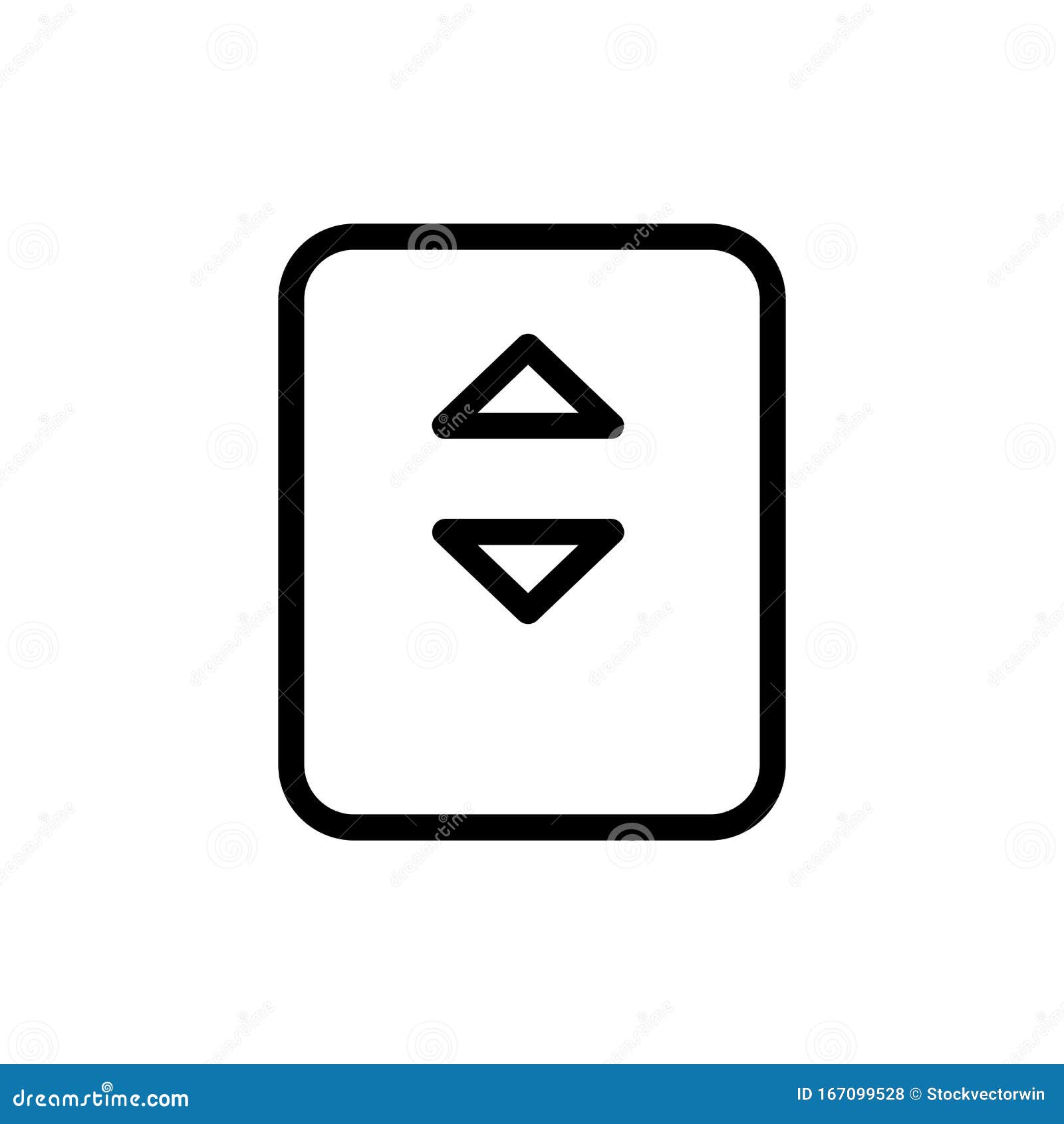 Scroll the Screen Icon Vector. Isolated Contour Symbol Illustration ...