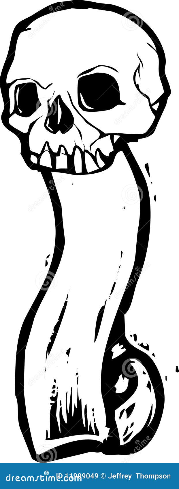 Scroll Skull stock vector. Illustration of sail, pirate - 11909049