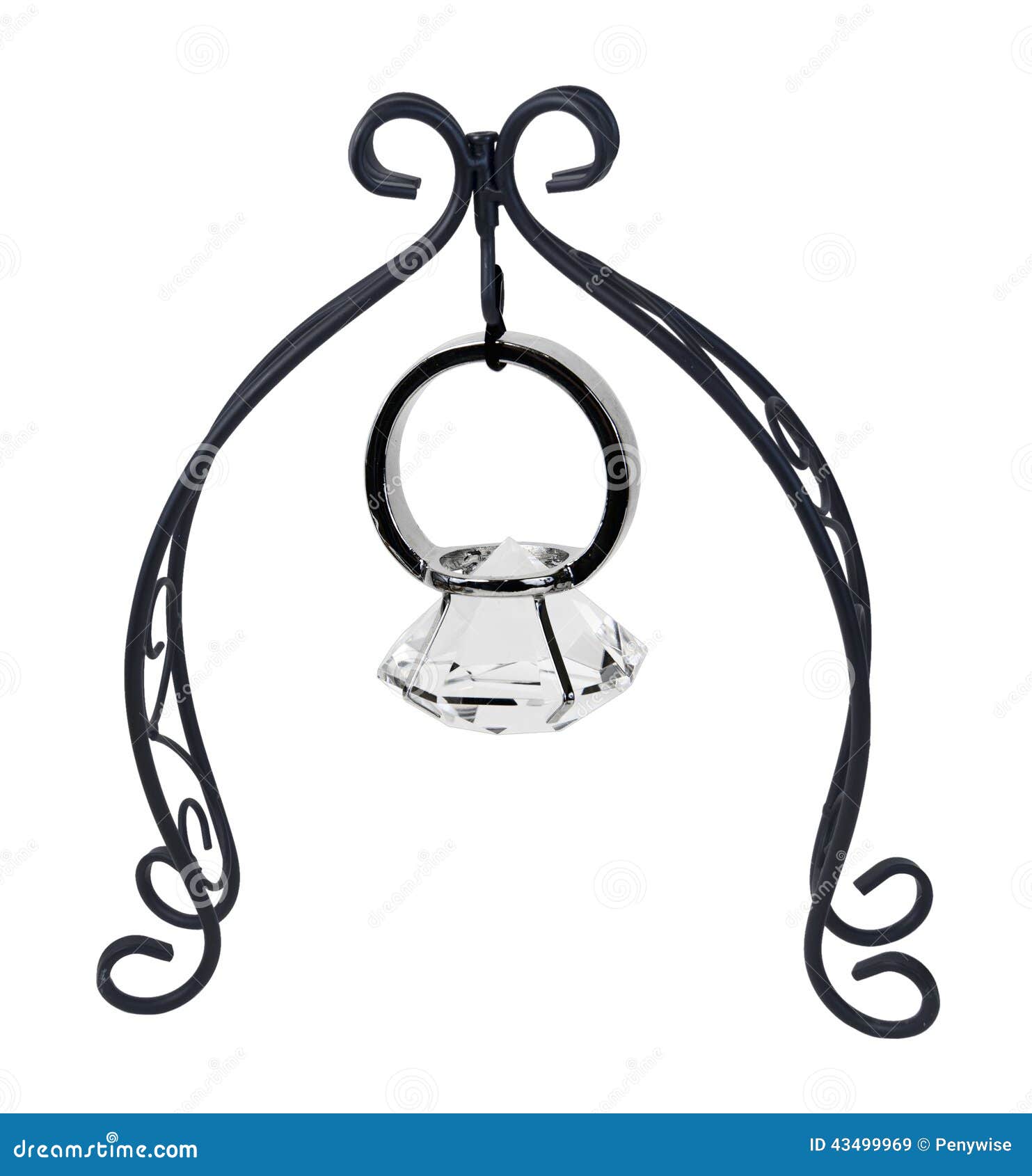 Scroll Stand Holding Engagement Ring Stock Image - Image of ...