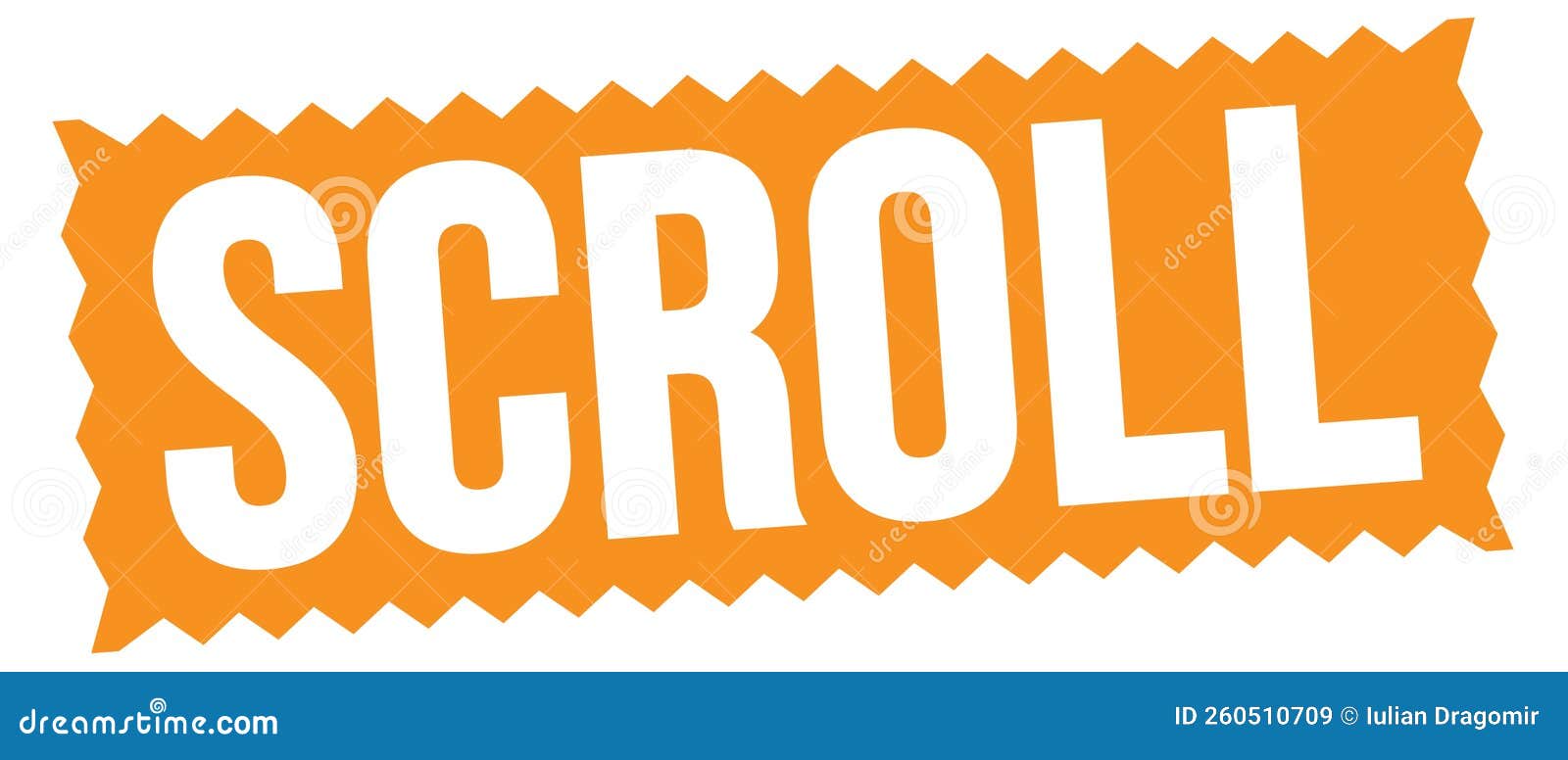 SCROLL Text Written on Orange Stamp Sign Stock Illustration ...