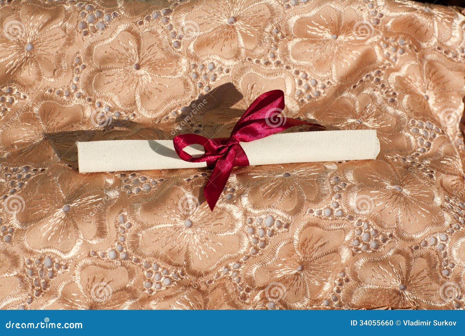 Scroll Tied Up by Tape with a Bow Stock Photo - Image of roll ...