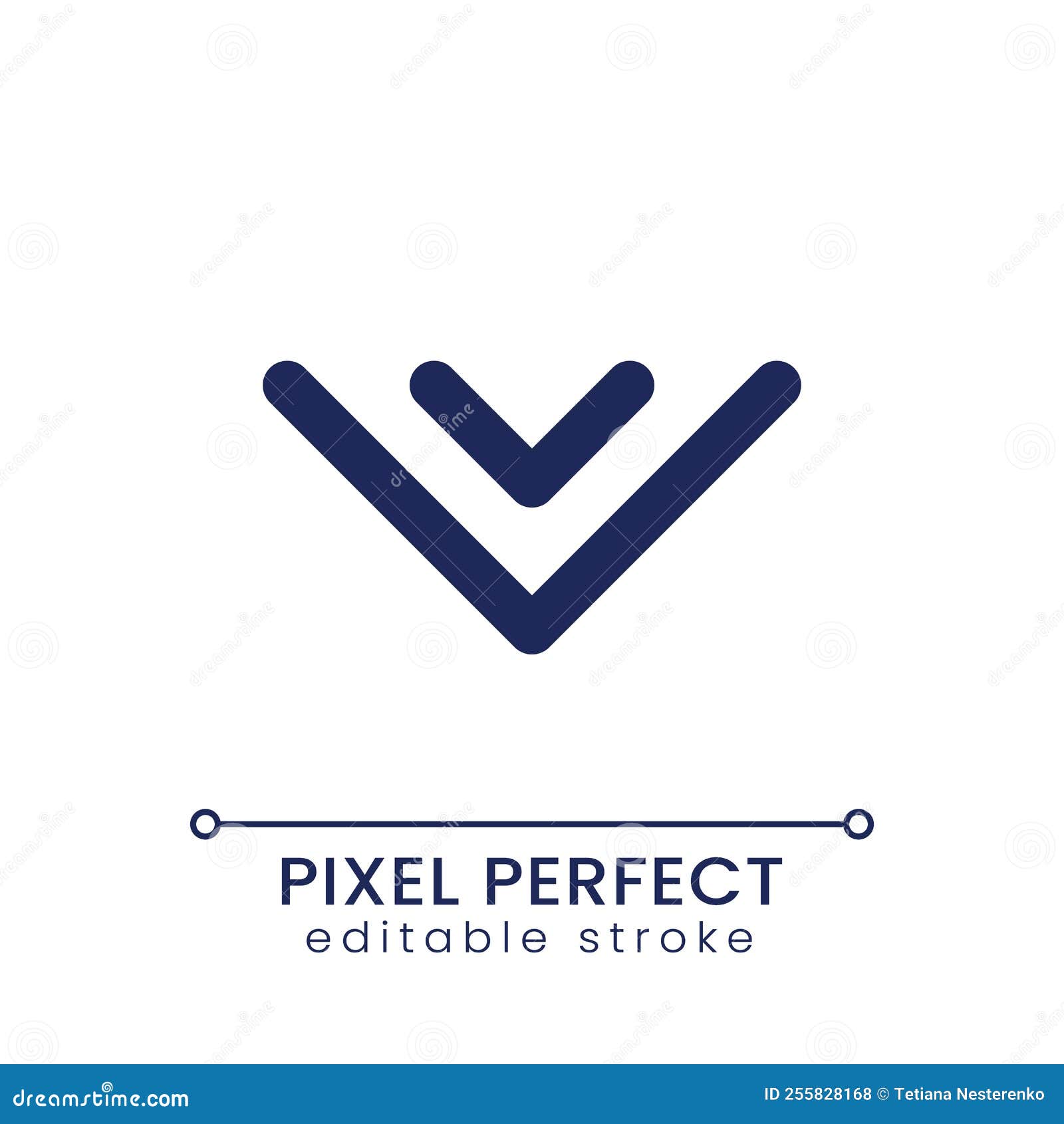 Scroll To Bottom Pixel Perfect Linear Ui Icon Stock Vector - Illustration of phone, line: 255828168
