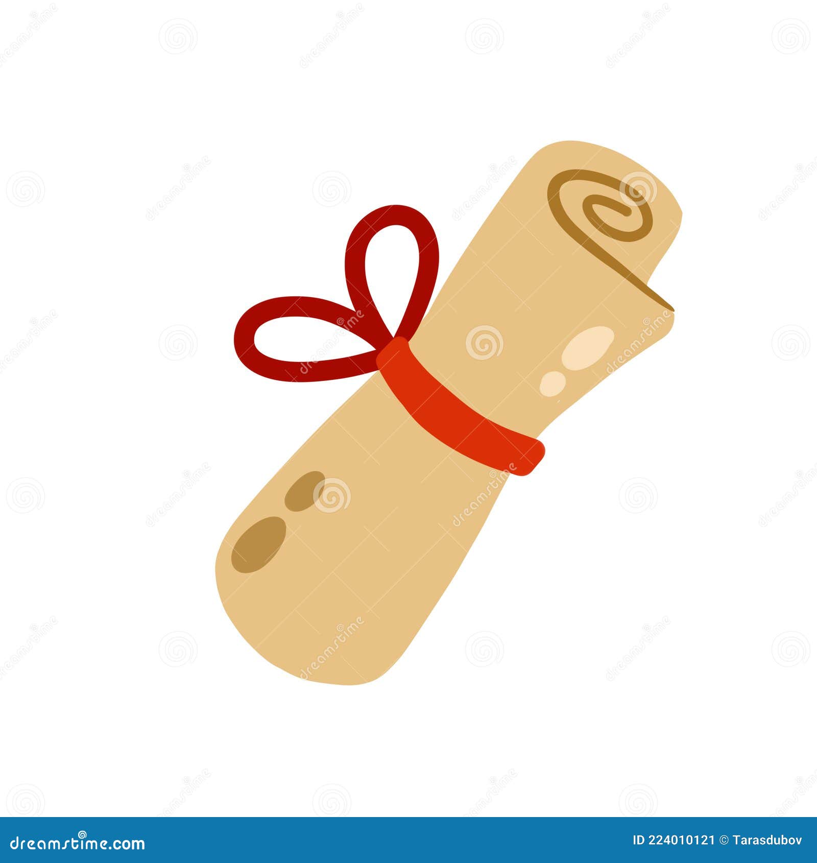 Scroll. Twisted Piece of Paper Stock Vector - Illustration of ...