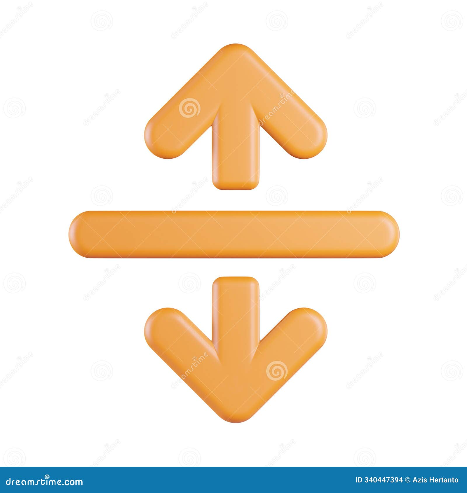Scroll Up and Down Arrow 3D Icon Stock Photo - Illustration of ...