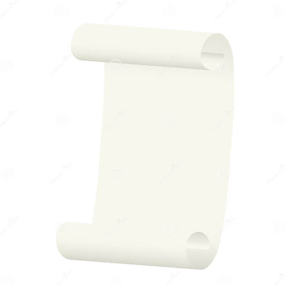Scroll on a White Background. Stock Vector - Illustration of clean ...