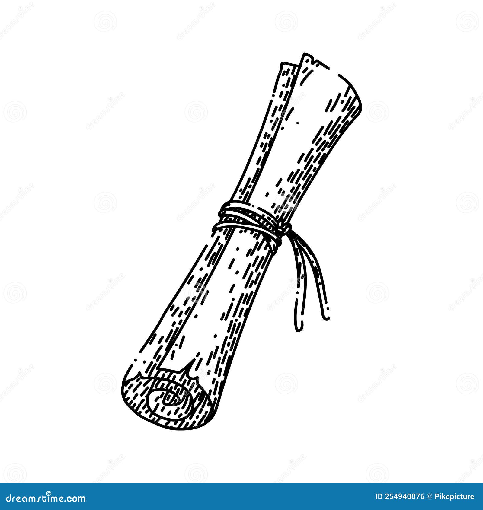 Scroll Yellow Paper Sketch Hand Drawn Vector Stock Illustration ... Scroll Yellow Paper Sketch Hand Drawn Vector Stock Illustration ...