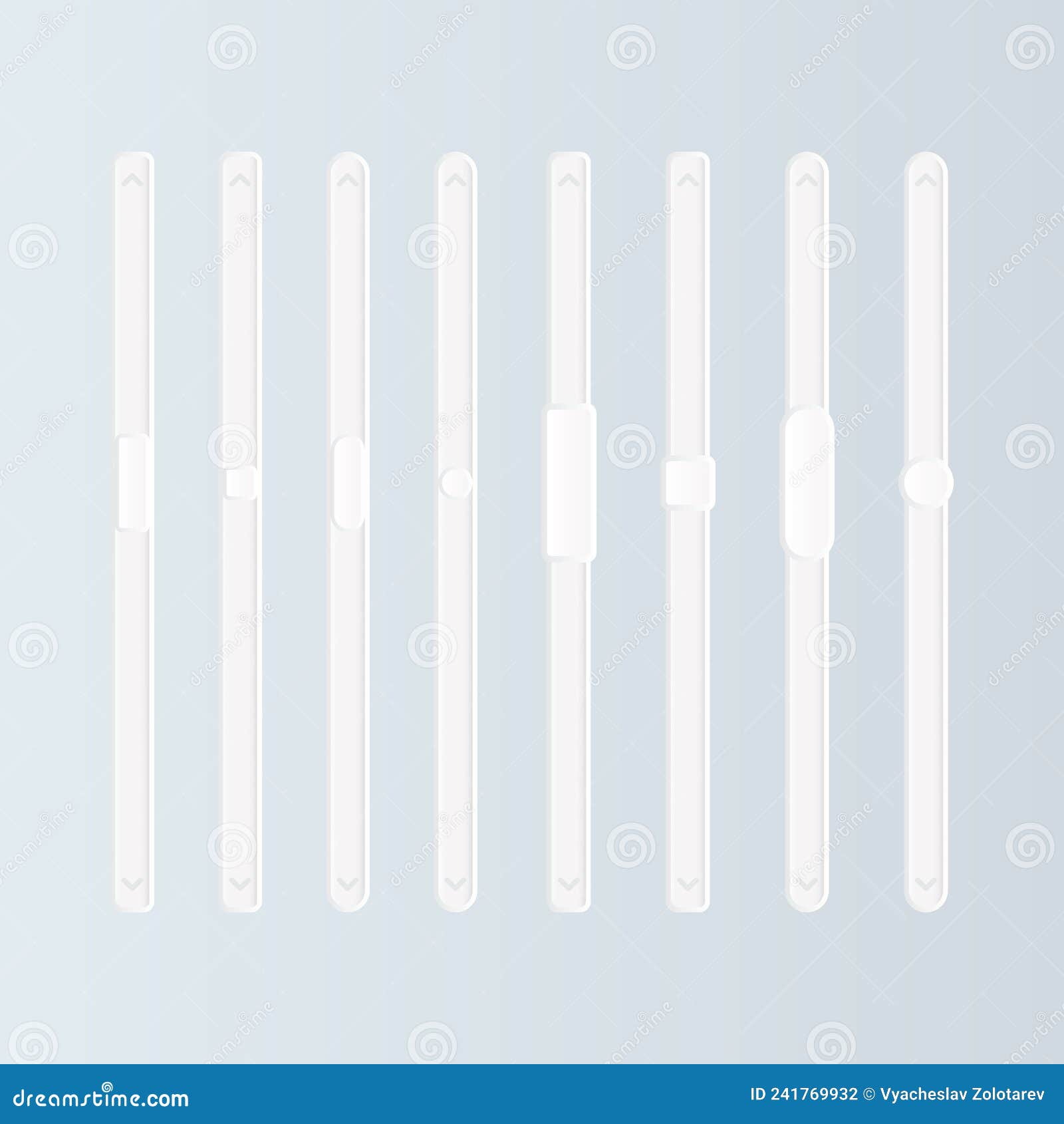 Scrollbars set ui. stock vector. Illustration of element - 241769932