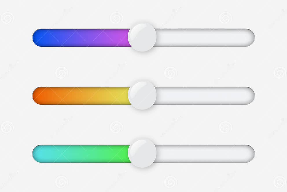 Scrollbars. Website Design Template Scroll Bars, Computer Ui Scrolling ...