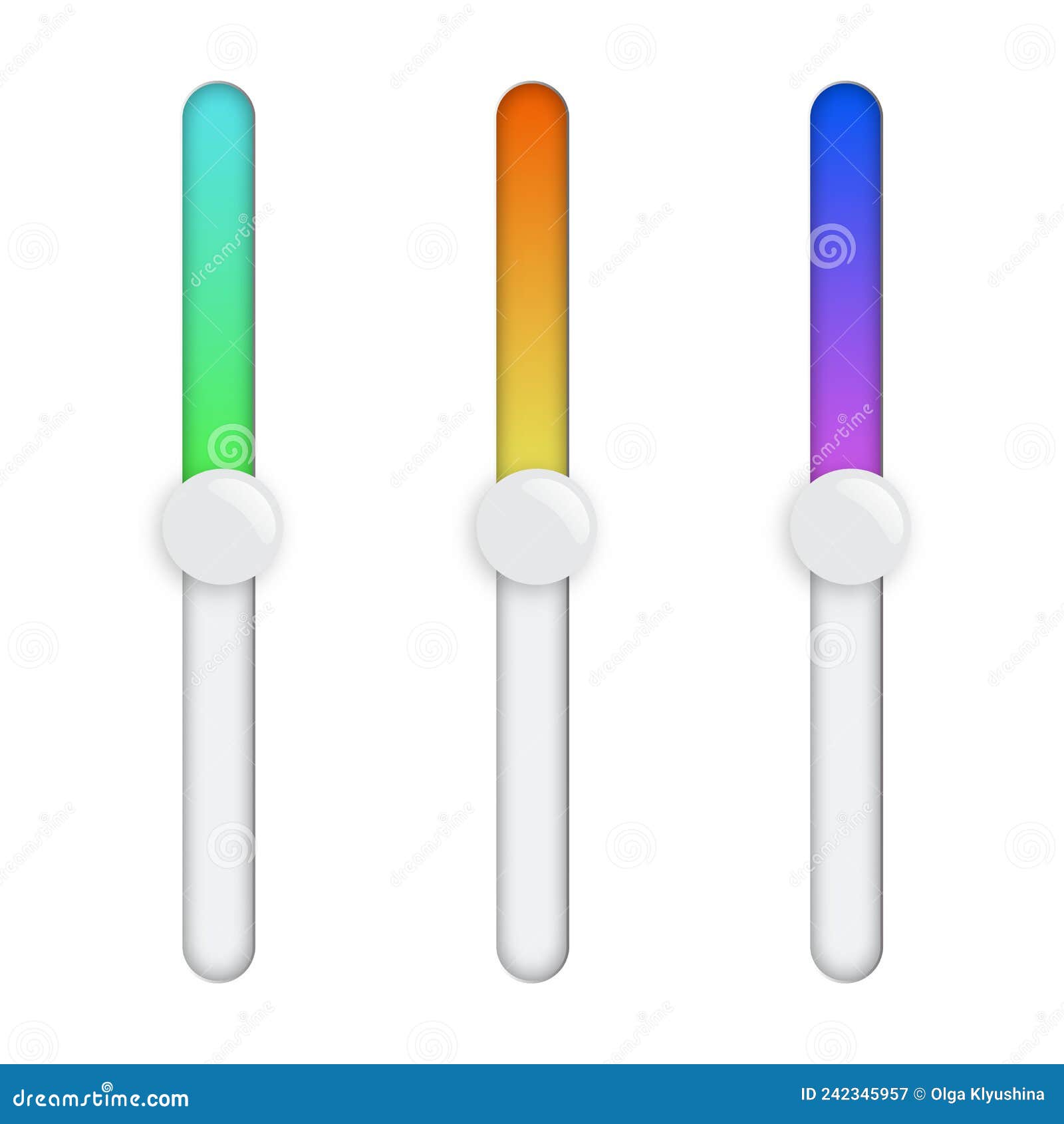 Scrollbars. Website Design Template Scroll Bars, Computer Ui Scrolling ...