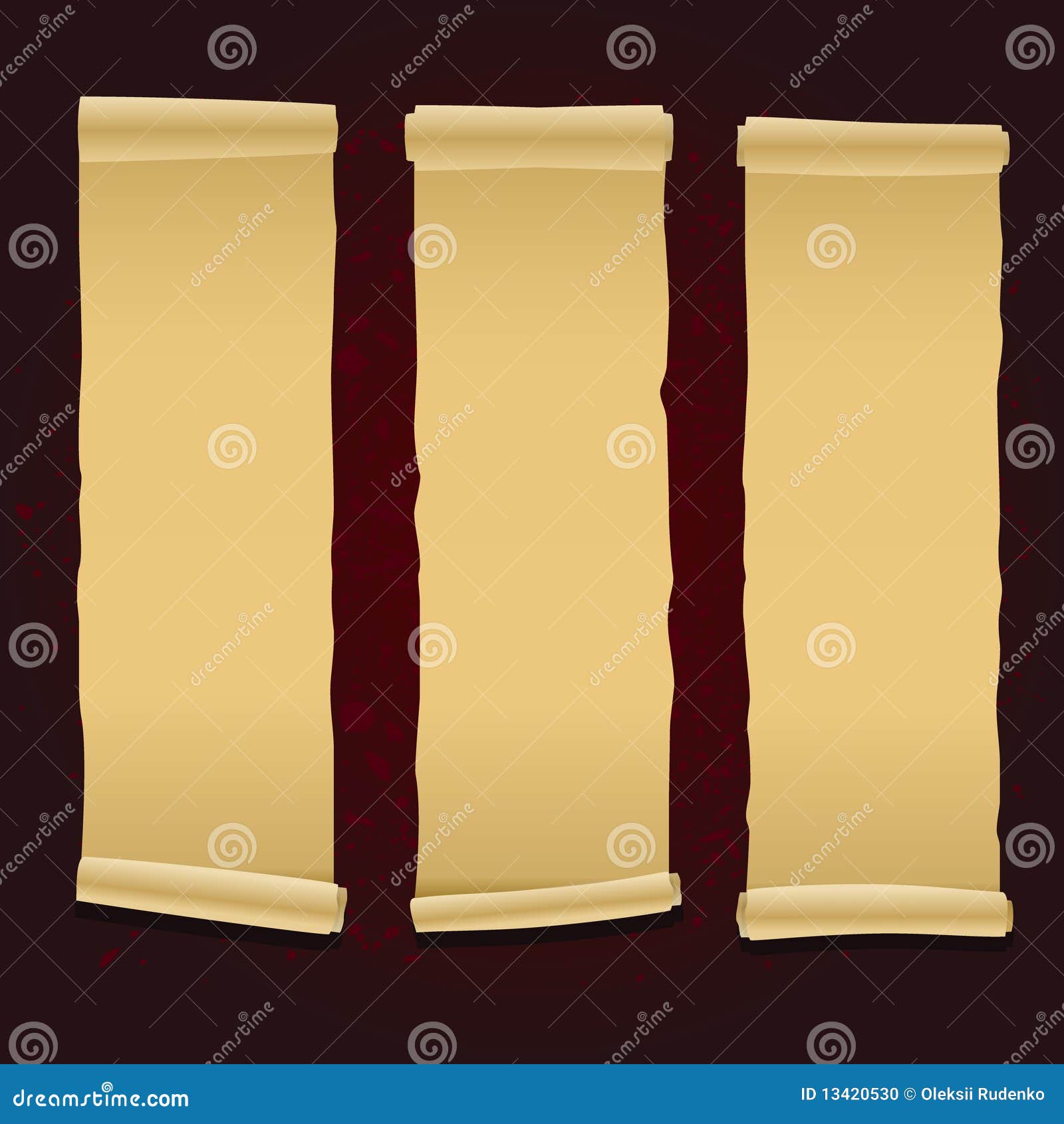 Scrolled old paper stock vector. Illustration of dirty - 13420530