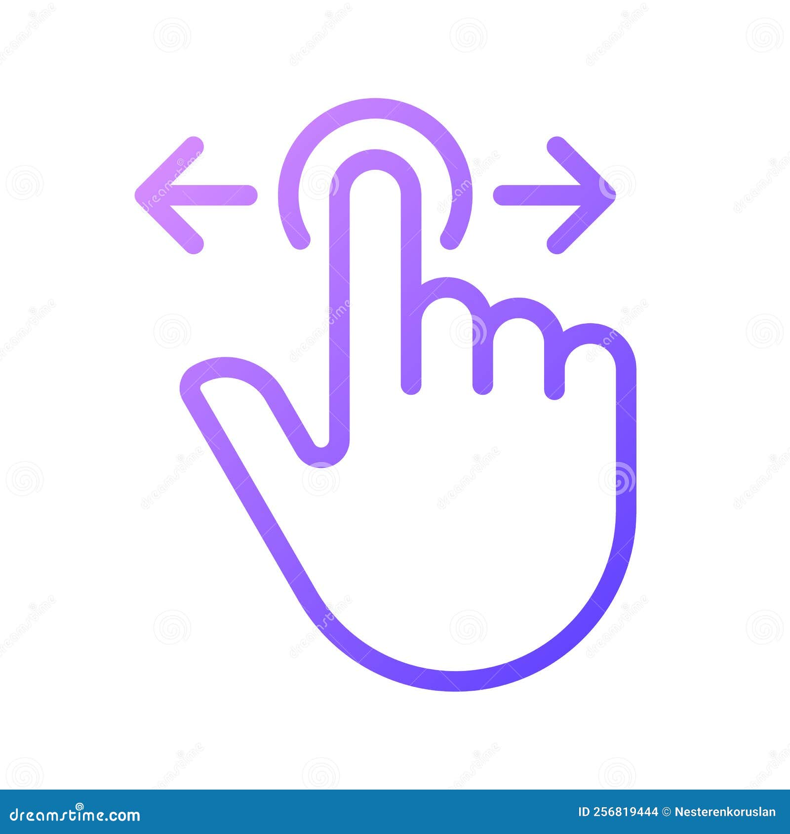 Scrolling Horizontally Gradient Linear Vector Icon Stock Vector ... Scrolling Horizontally Gradient Linear Vector Icon Stock Vector ...
