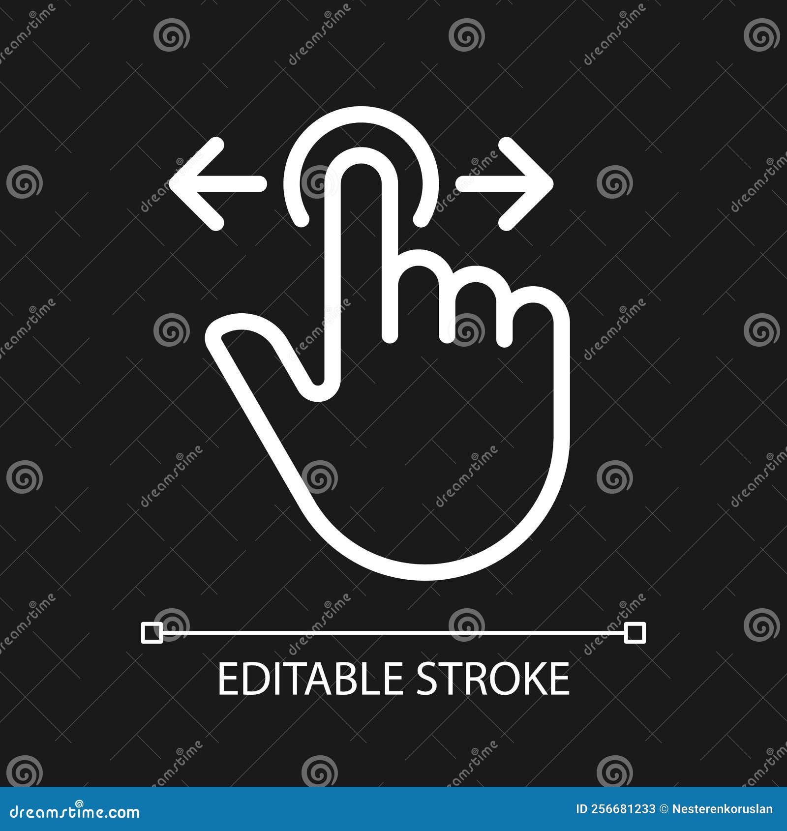 Scrolling Horizontally Pixel Perfect White Linear Icon for Dark Theme ... Scrolling Horizontally Pixel Perfect White Linear Icon for Dark Theme ...