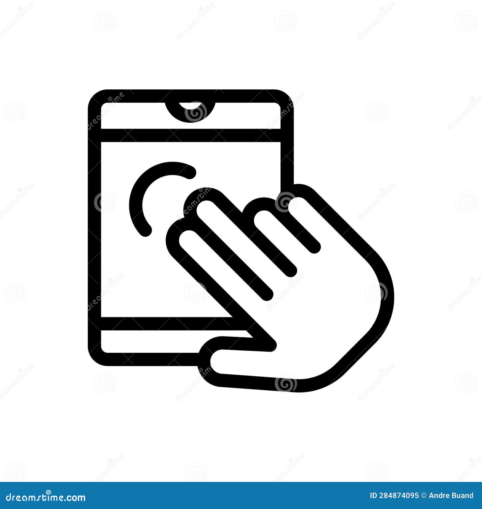 Scrolling Line Icon Illustration Vector Graphic Stock Vector ...