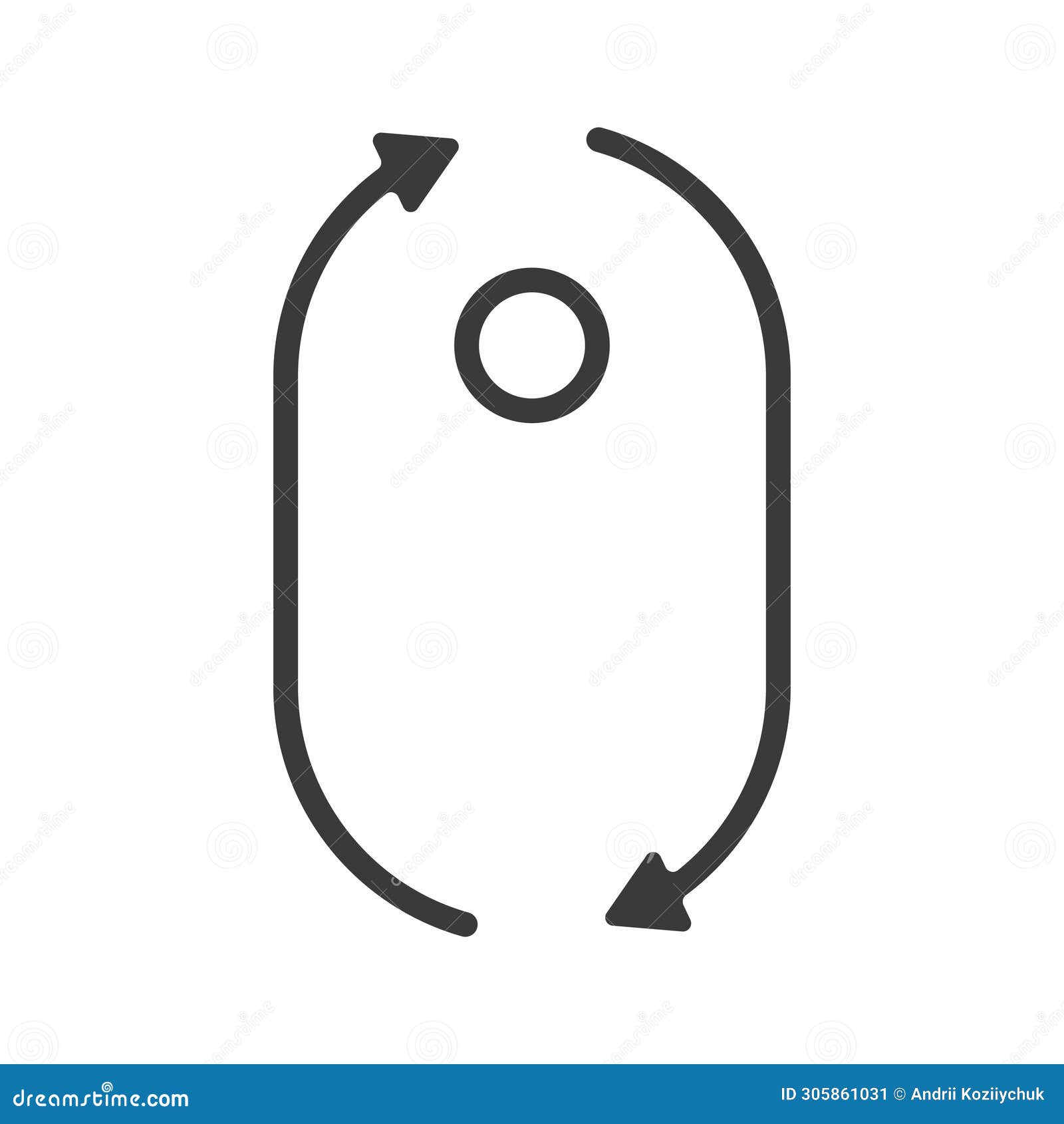 Scrolling Mouse Cursor Vector. Mouse Rotation Icon for PC. Flipping in ...