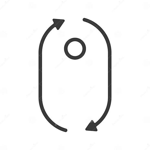 Scrolling Mouse Cursor Vector. Mouse Rotation Icon for PC. Flipping in ...