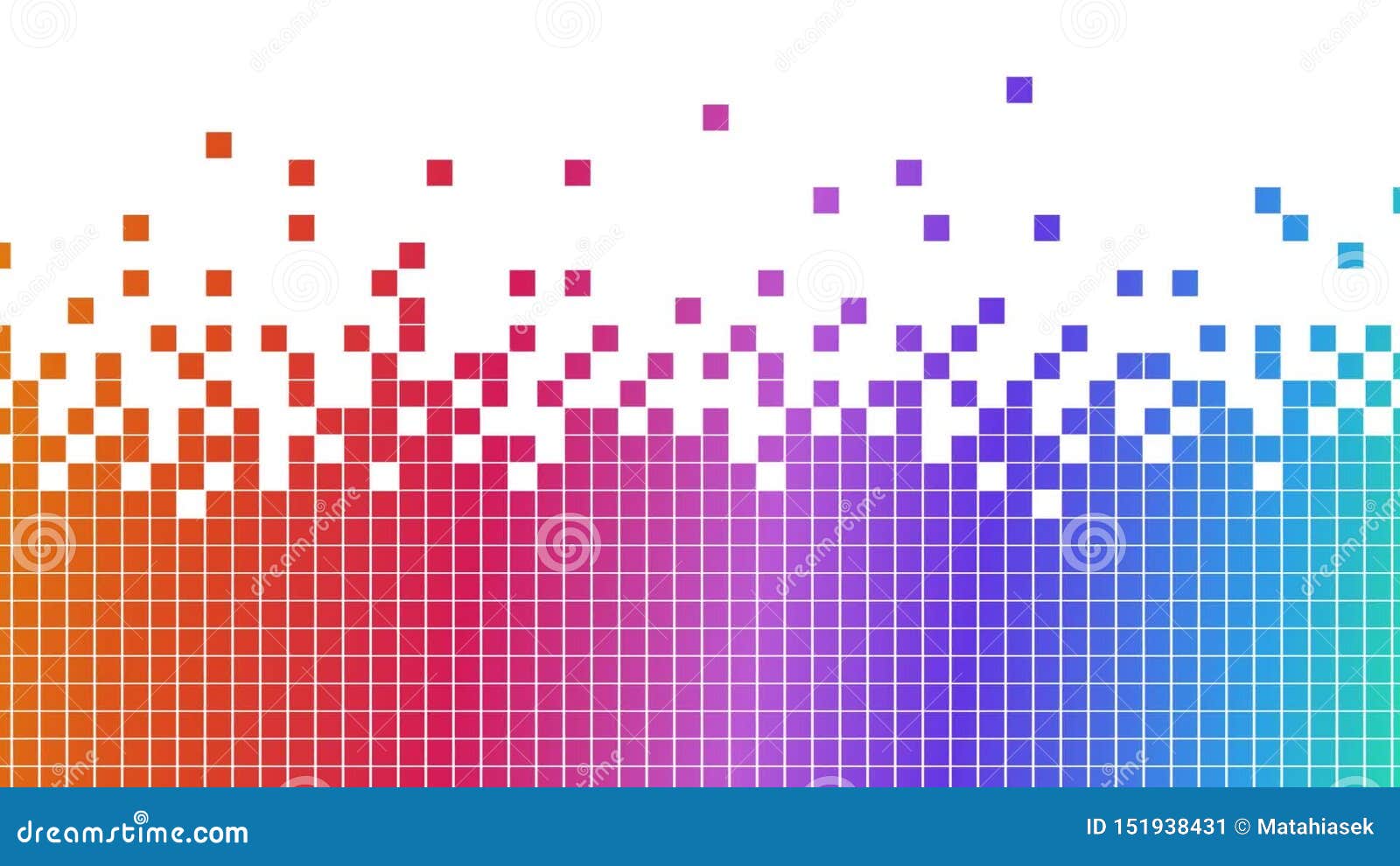 Scrolling Multicolored Pixelated Mosaic Banner Stock Video - Video of ...