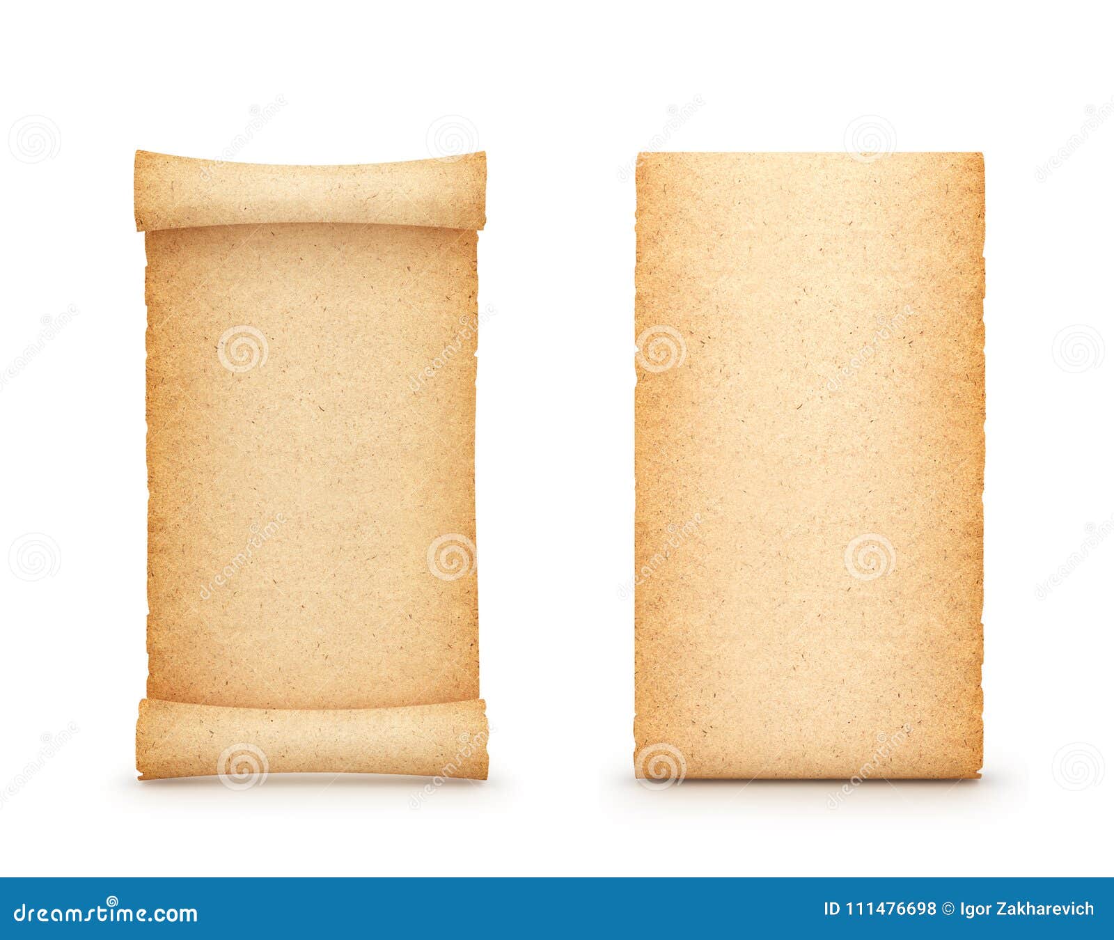 Scrolling, Old Paper. 3d Illustration Stock Photo - Image of design ...