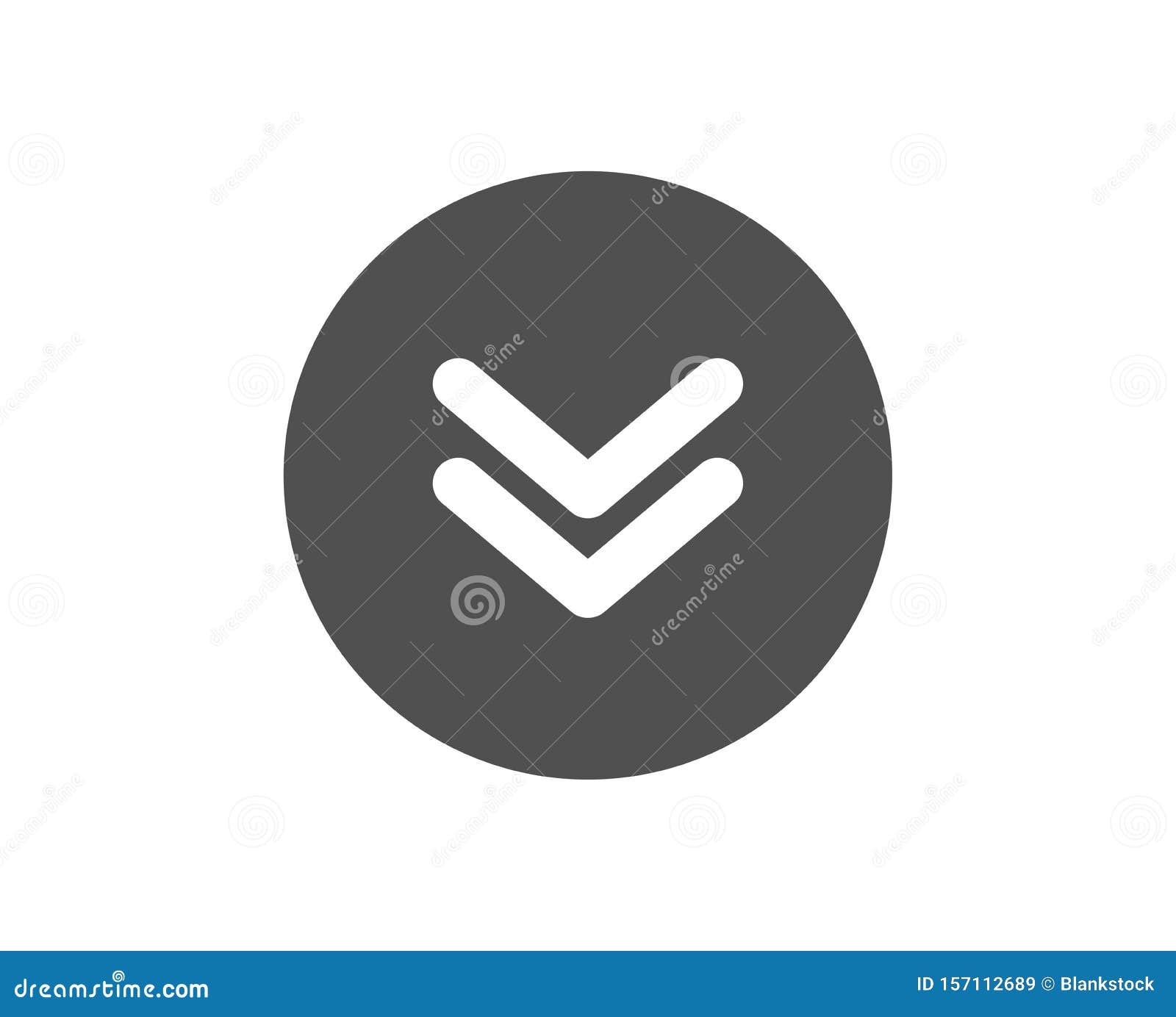 Scroll Down Button Icon. Scrolling Screen Sign. Swipe Page. Vector ...