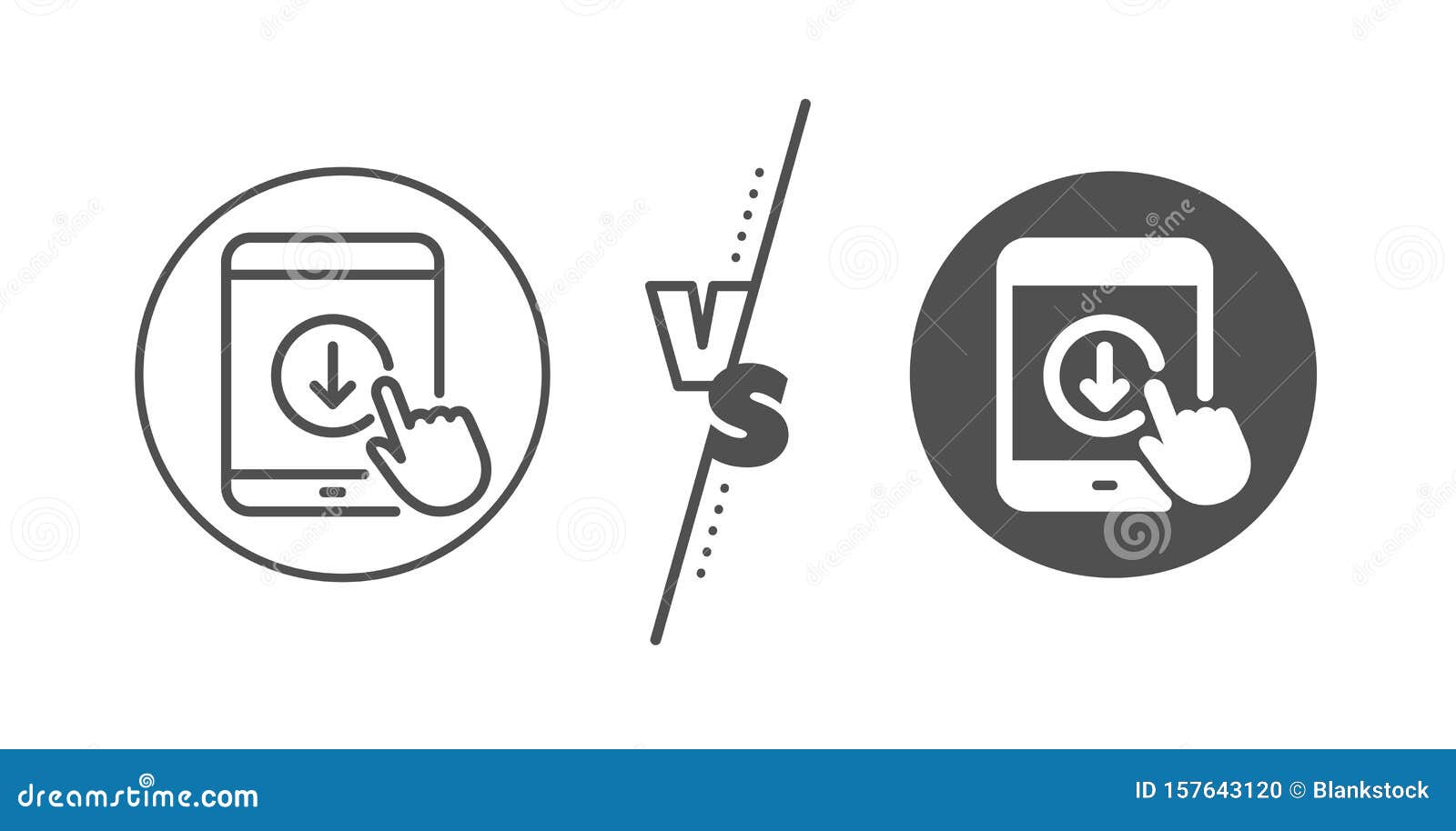Scroll Down Tablet Pc Line Icon. Scrolling Screen Sign. Swipe Page ...