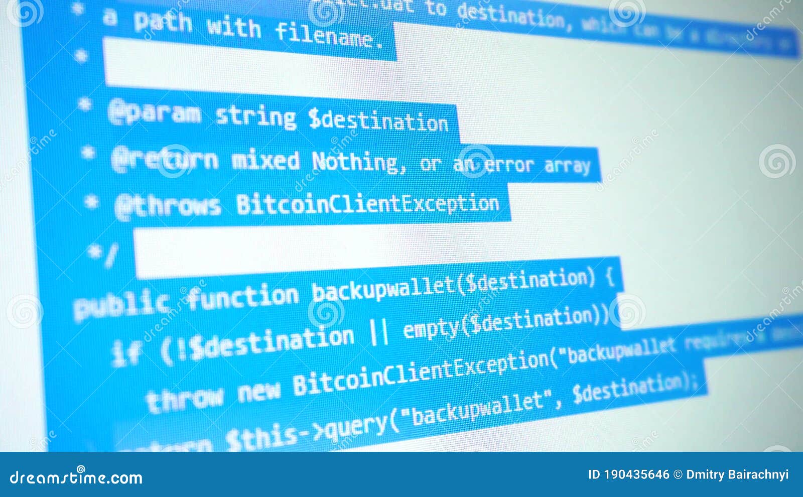 Scrolling Selected Computer Code Over Laptop Screen. Stock Footage ...