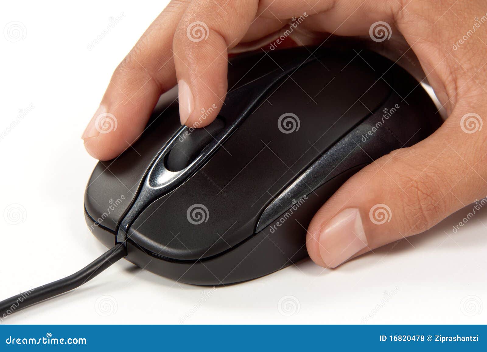 Scrolling Sulla Rotella Sul Mouse Del Calcolatore Fotografia Stock ...