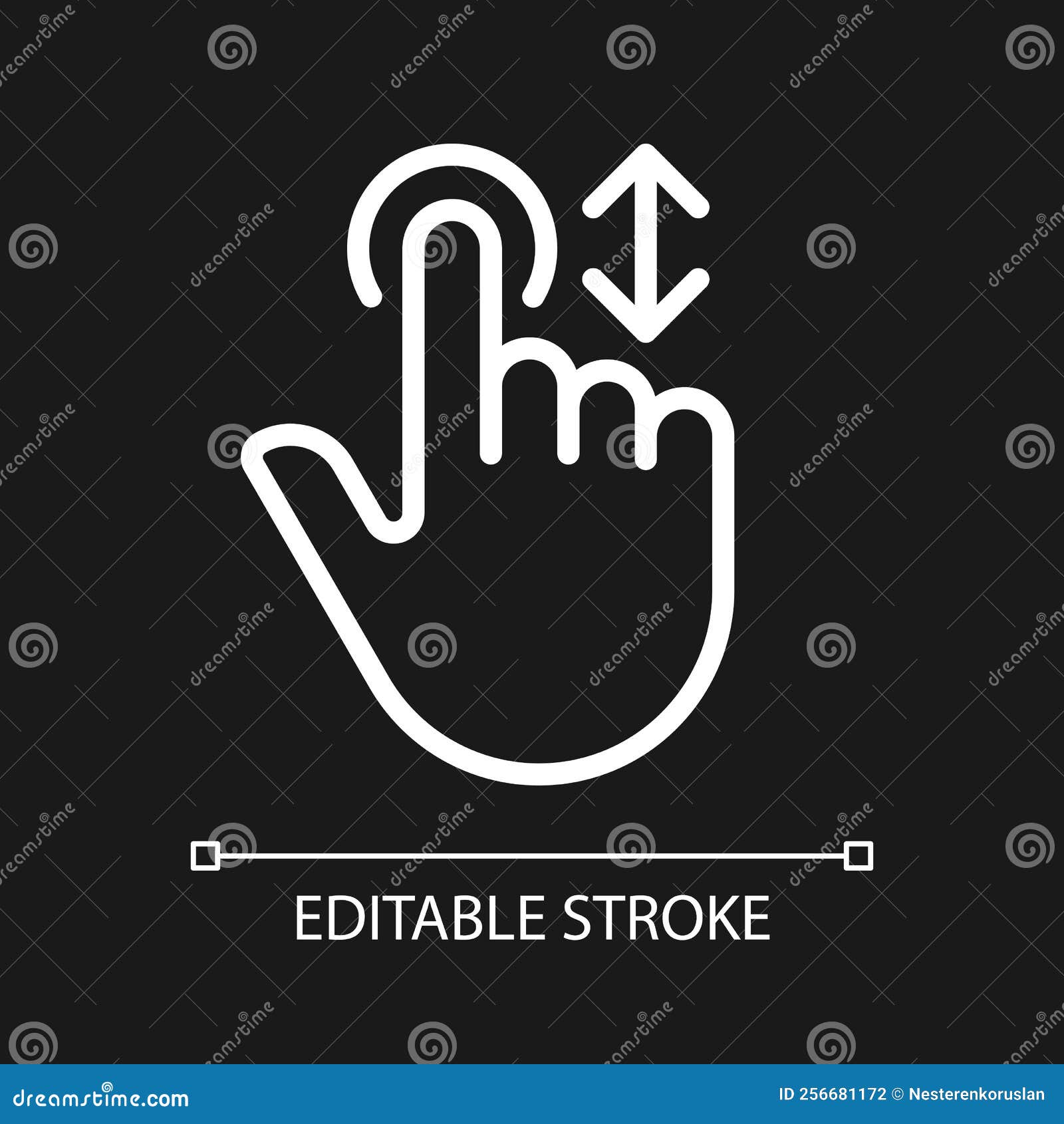 Scrolling Vertically Pixel Perfect White Linear Icon for Dark Theme ... Scrolling Vertically Pixel Perfect White Linear Icon for Dark Theme ...