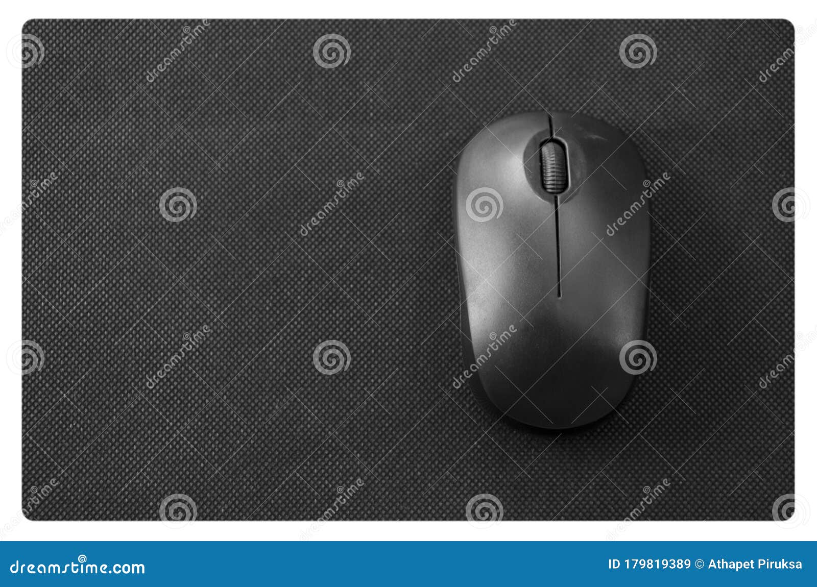 Scrolling Wireless Laser Mouse on Black Mousepad Stock Image - Image of ...