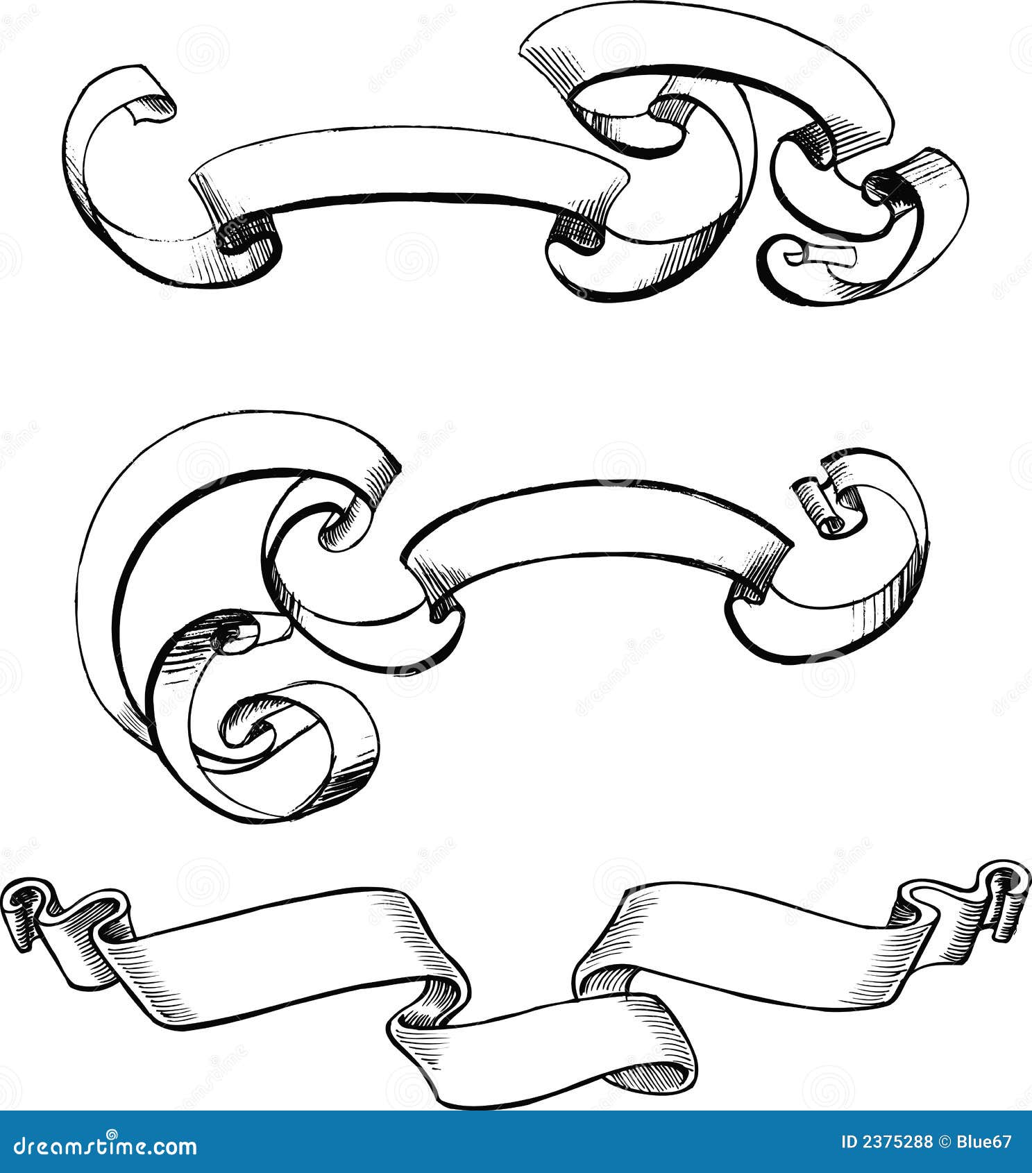 Scrolls Illustration stock vector. Illustration of isolated - 2375288