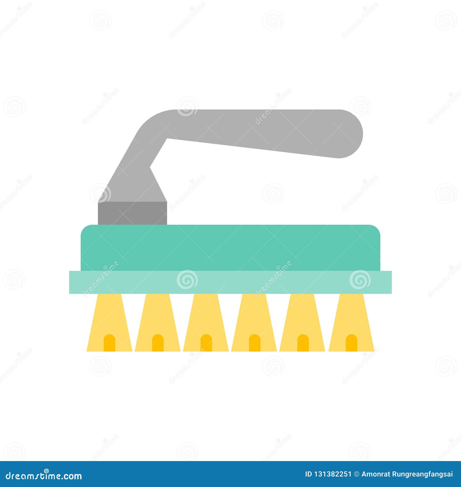 Scrub Brush, Cleaning and Laundry Service Related Flat Icon Set Stock ...
