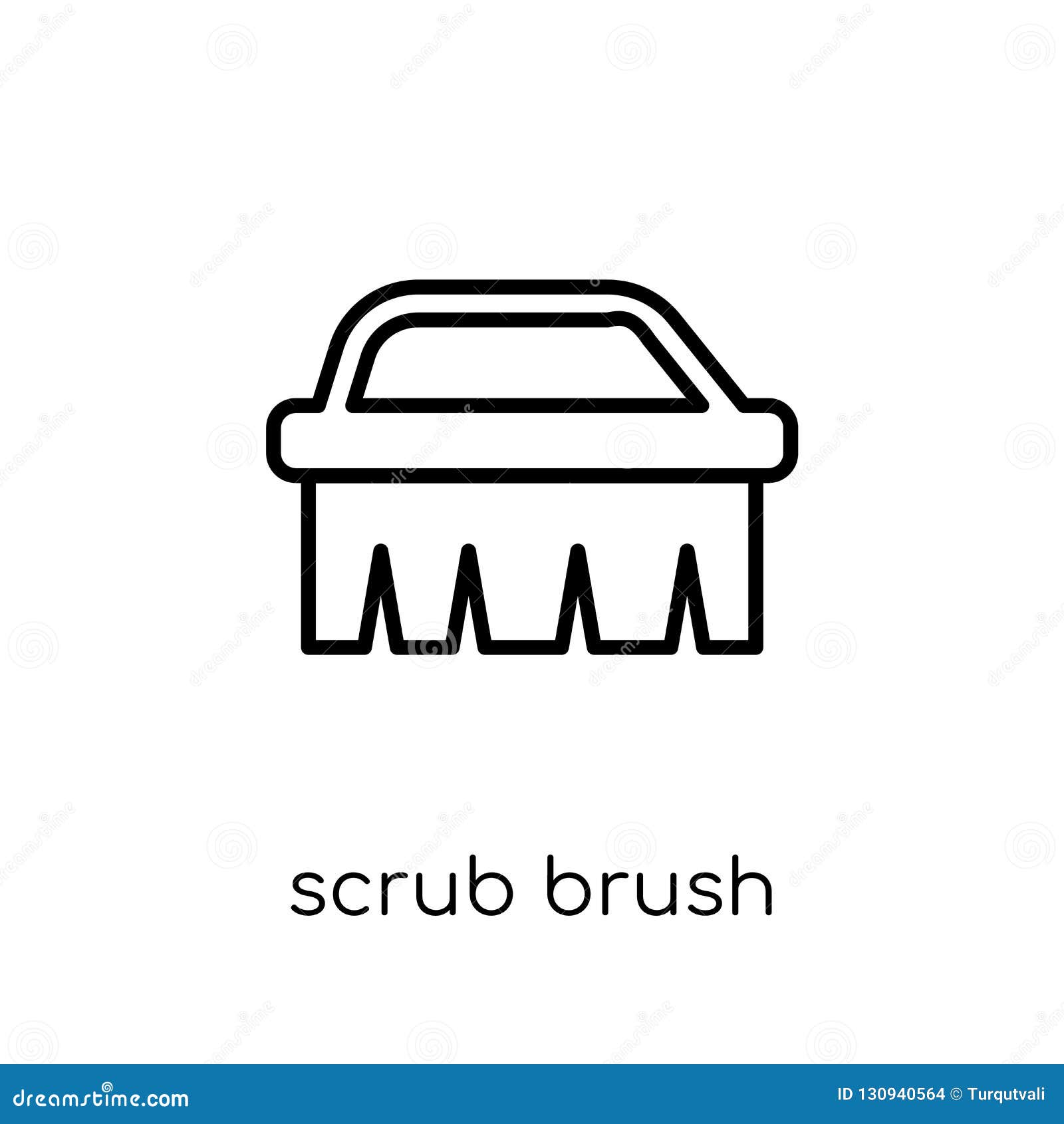 Scrub Brush Icon. Trendy Modern Flat Linear Vector Scrub Brush I Stock ...