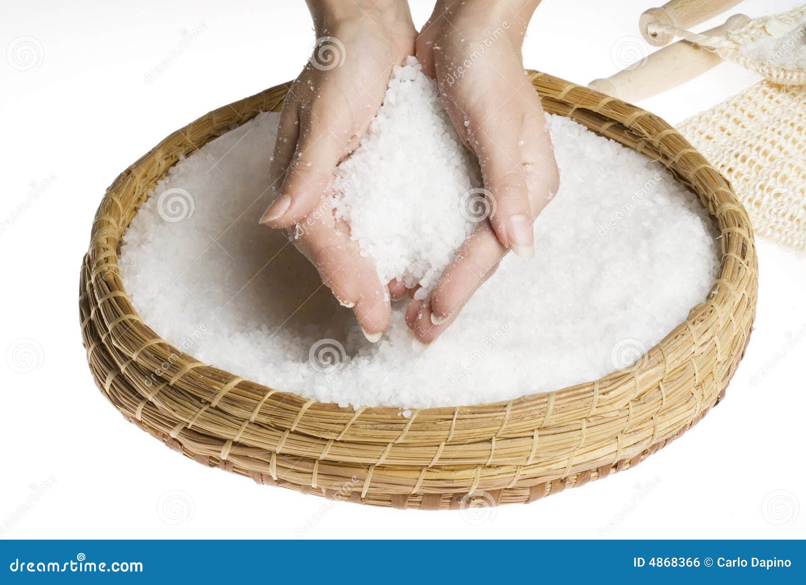 Scrub hands with salt stock photo. Image of woman, finger - 4868366