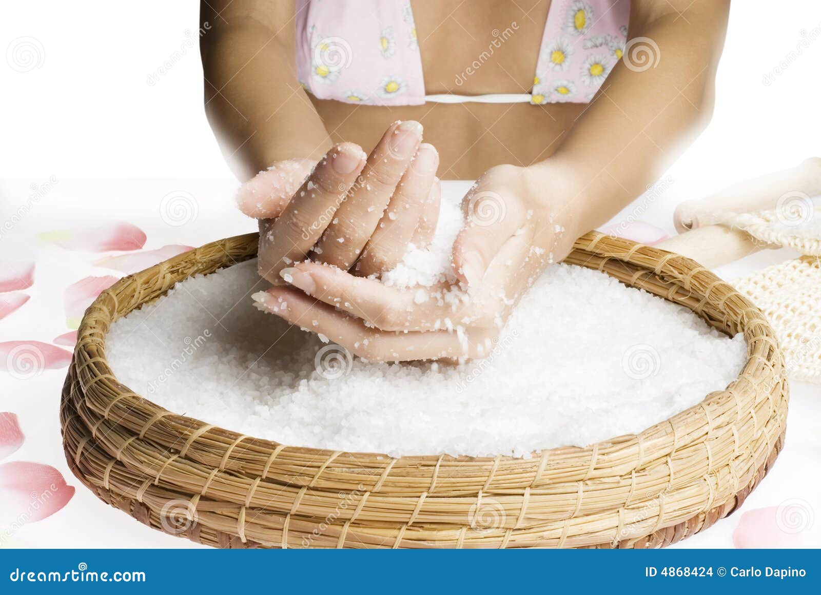 Scrub hands with salt stock photo. Image of health, mineral - 4868424