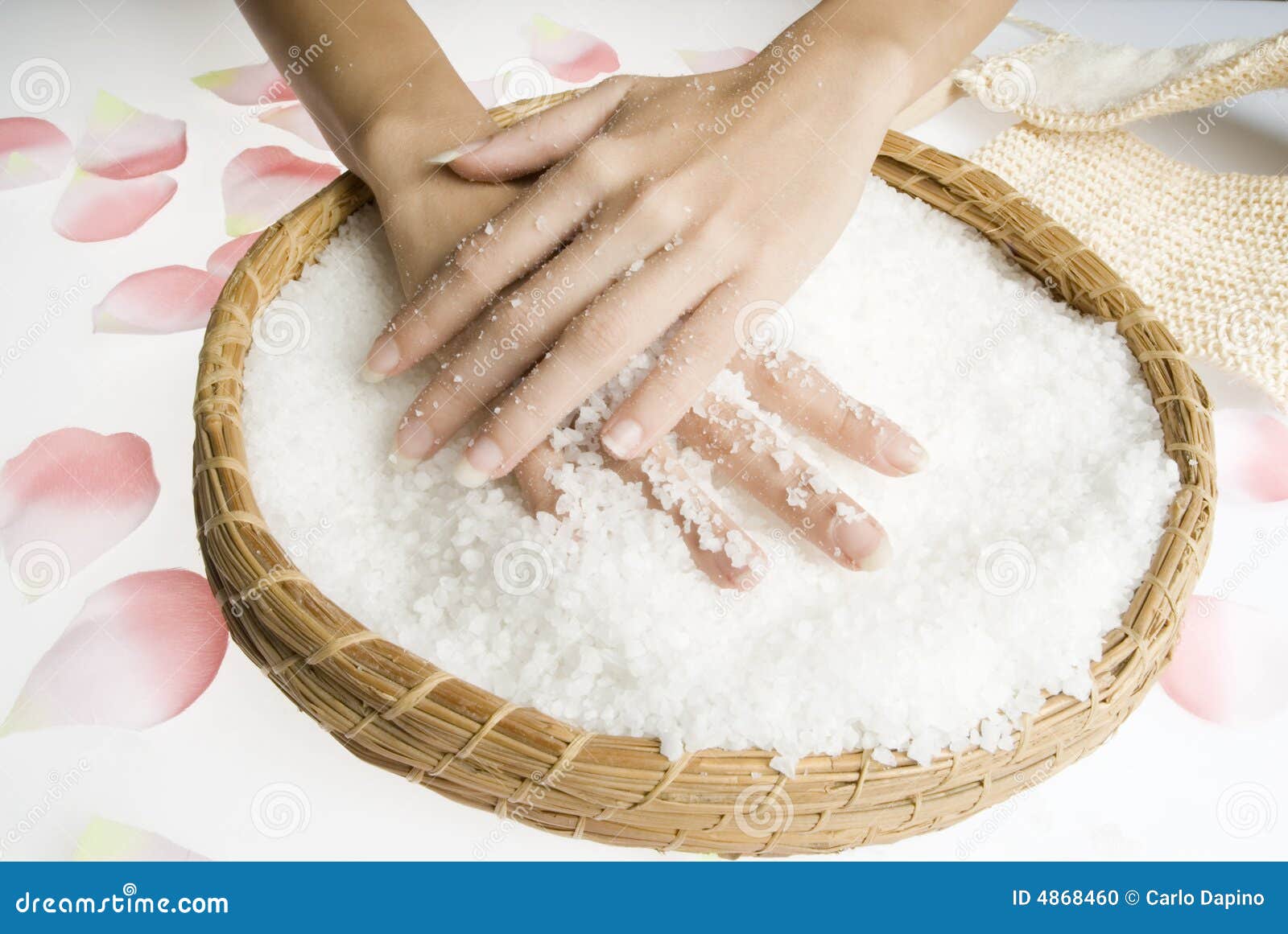 Scrub hands with salt stock photo. Image of skin, white - 4868460
