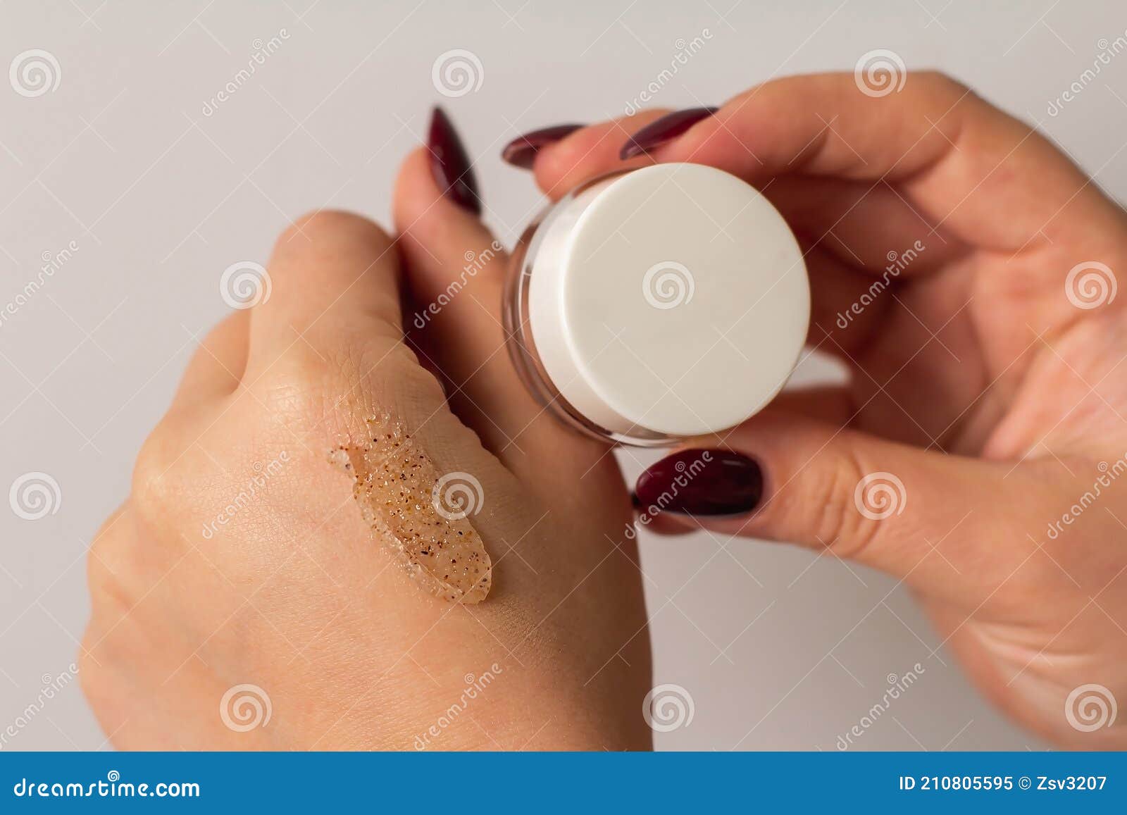 Scrub Texture Made of Natural Ingredients on the Hand Stock Image ...