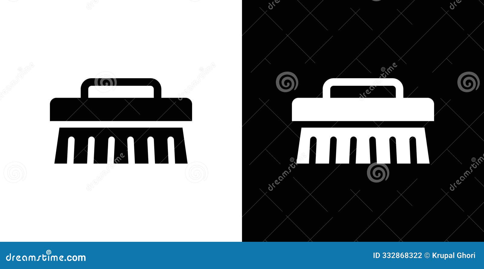 Scrubbing Brush Icon Logo Set Vector Stock Vector - Illustration of ...