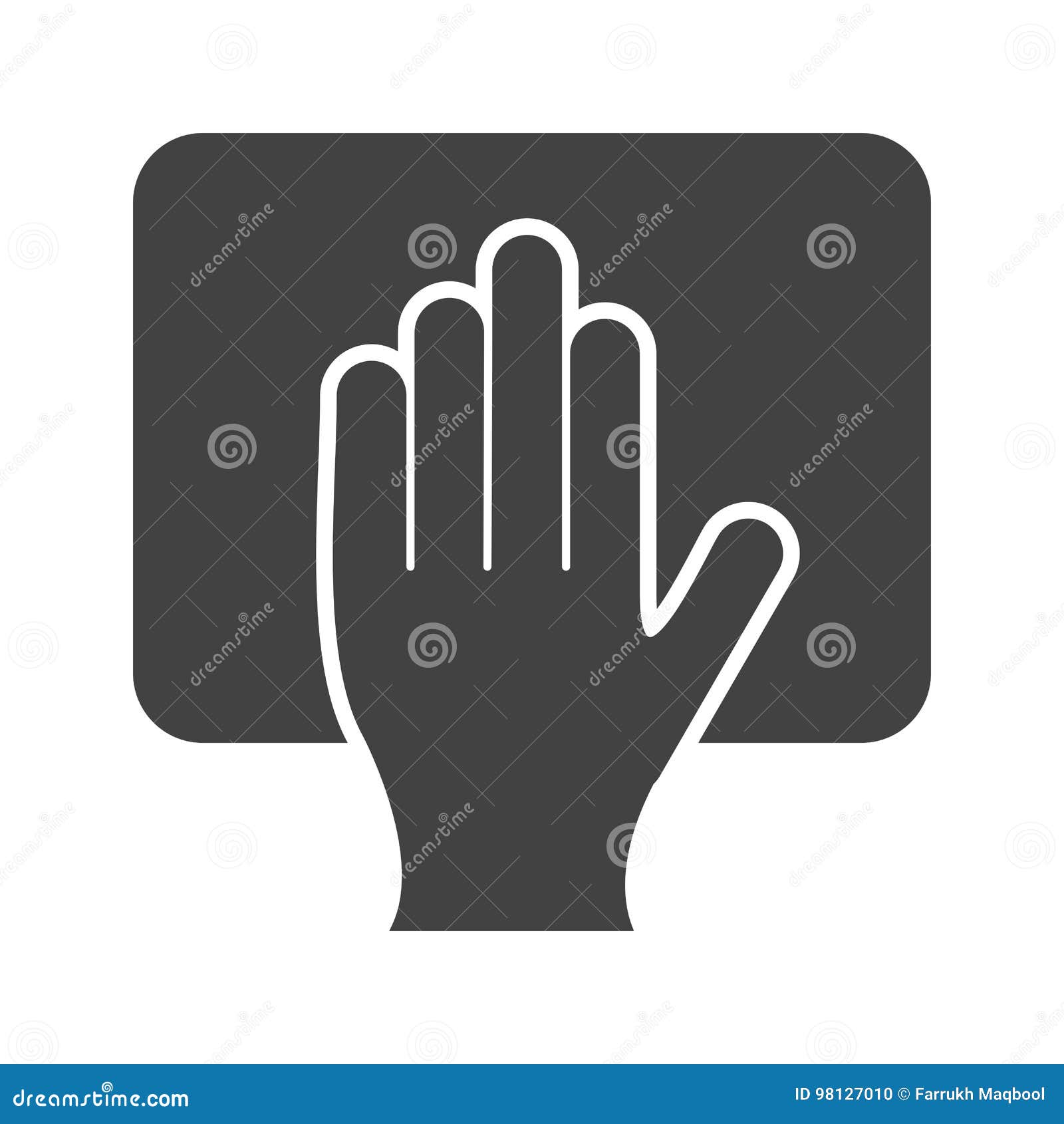 Scrubbing with Hand stock vector. Illustration of scrub - 98127010