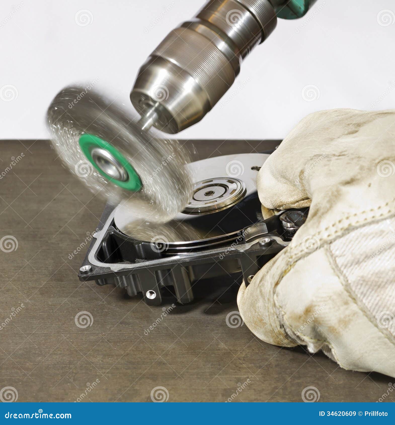 Scrubbing a hard disk stock image. Image of high, demolished - 34620609