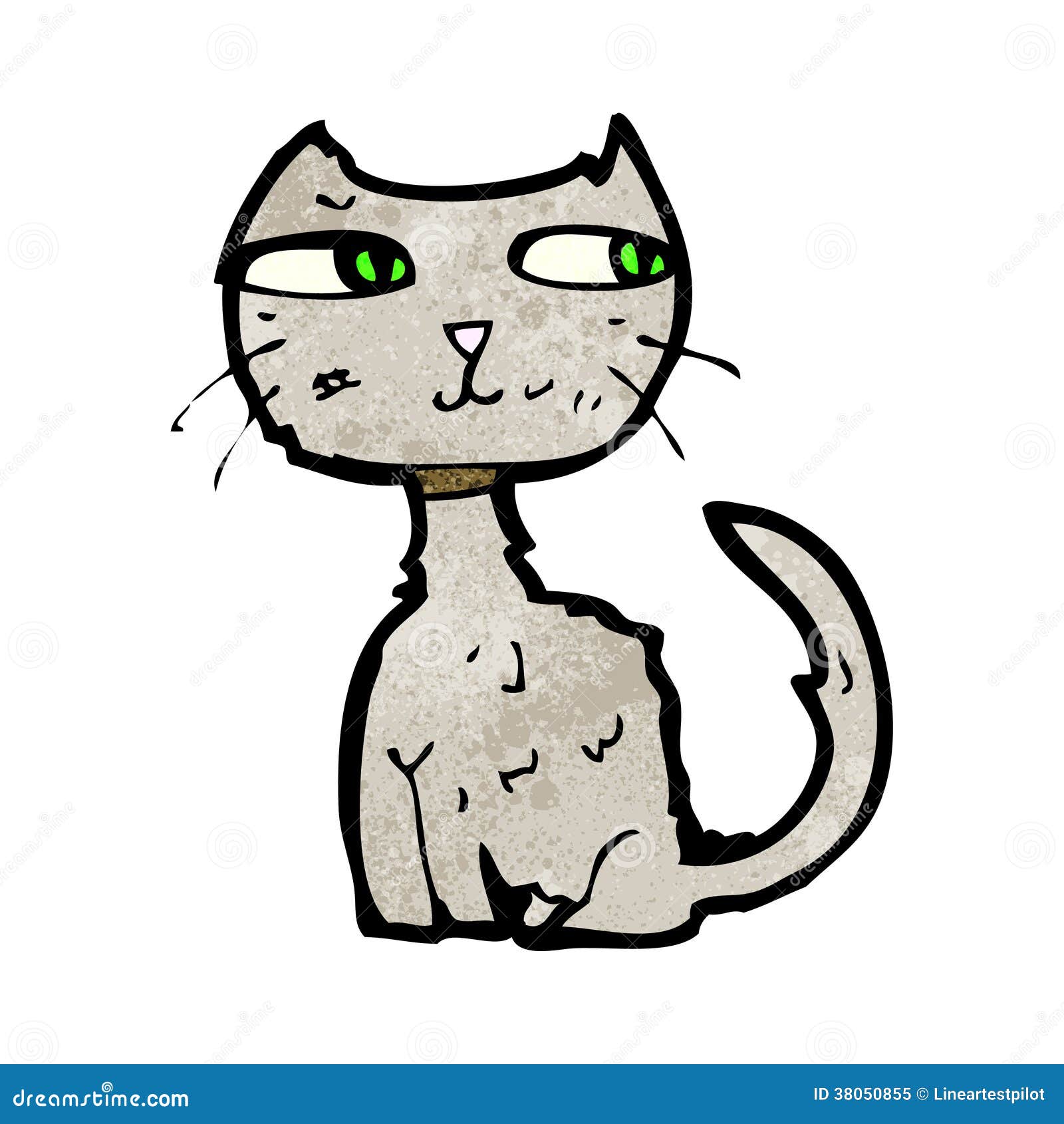 Scruffy cat cartoon stock vector. Illustration of artwork - 38050855