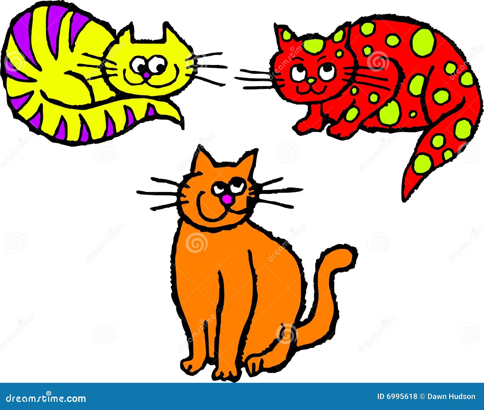 Scruffy cats stock vector. Illustration of mammals, cartoon - 6995618