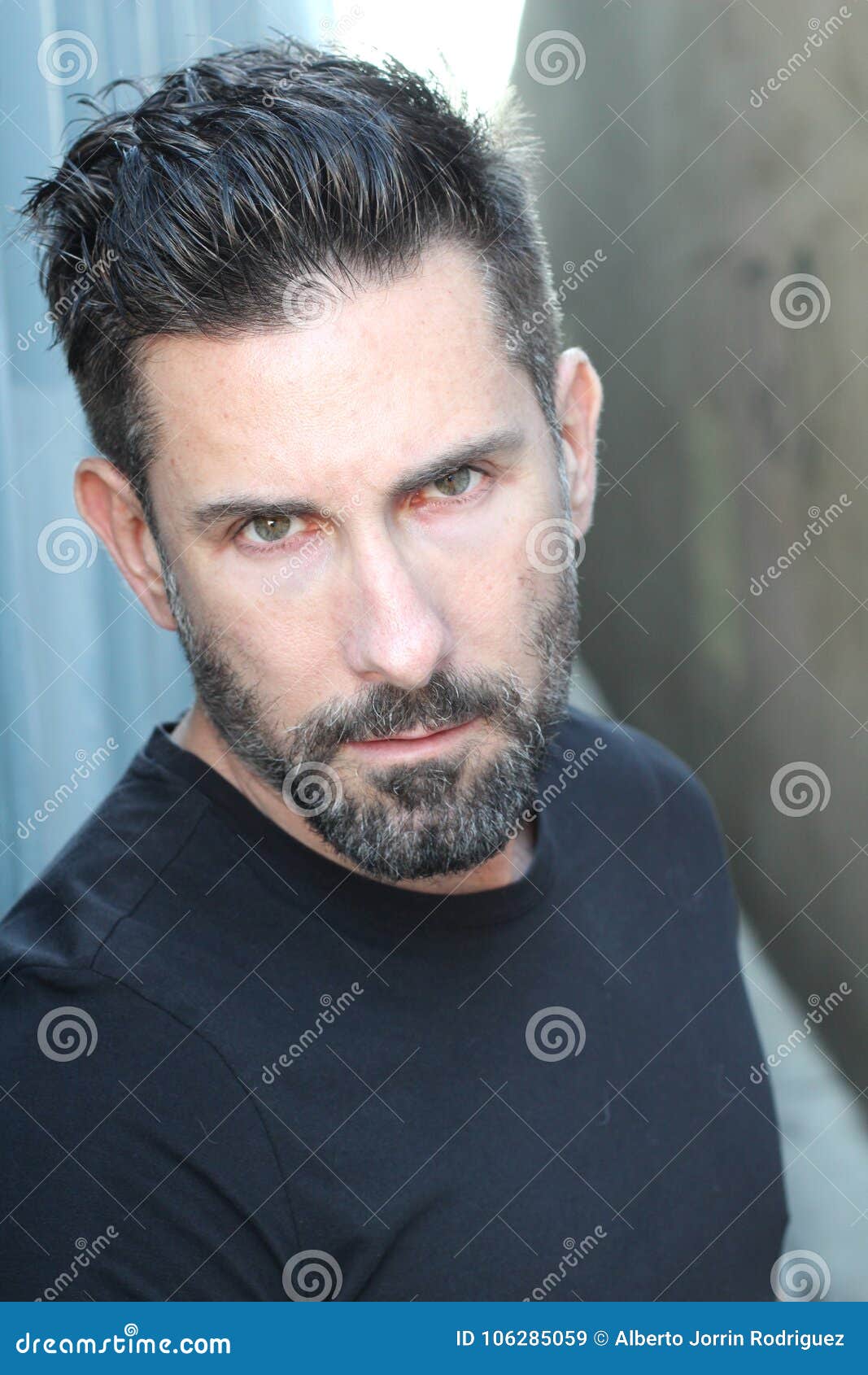 Scruffy Handsome Urban Man Portrait Stock Image - Image of adam ...