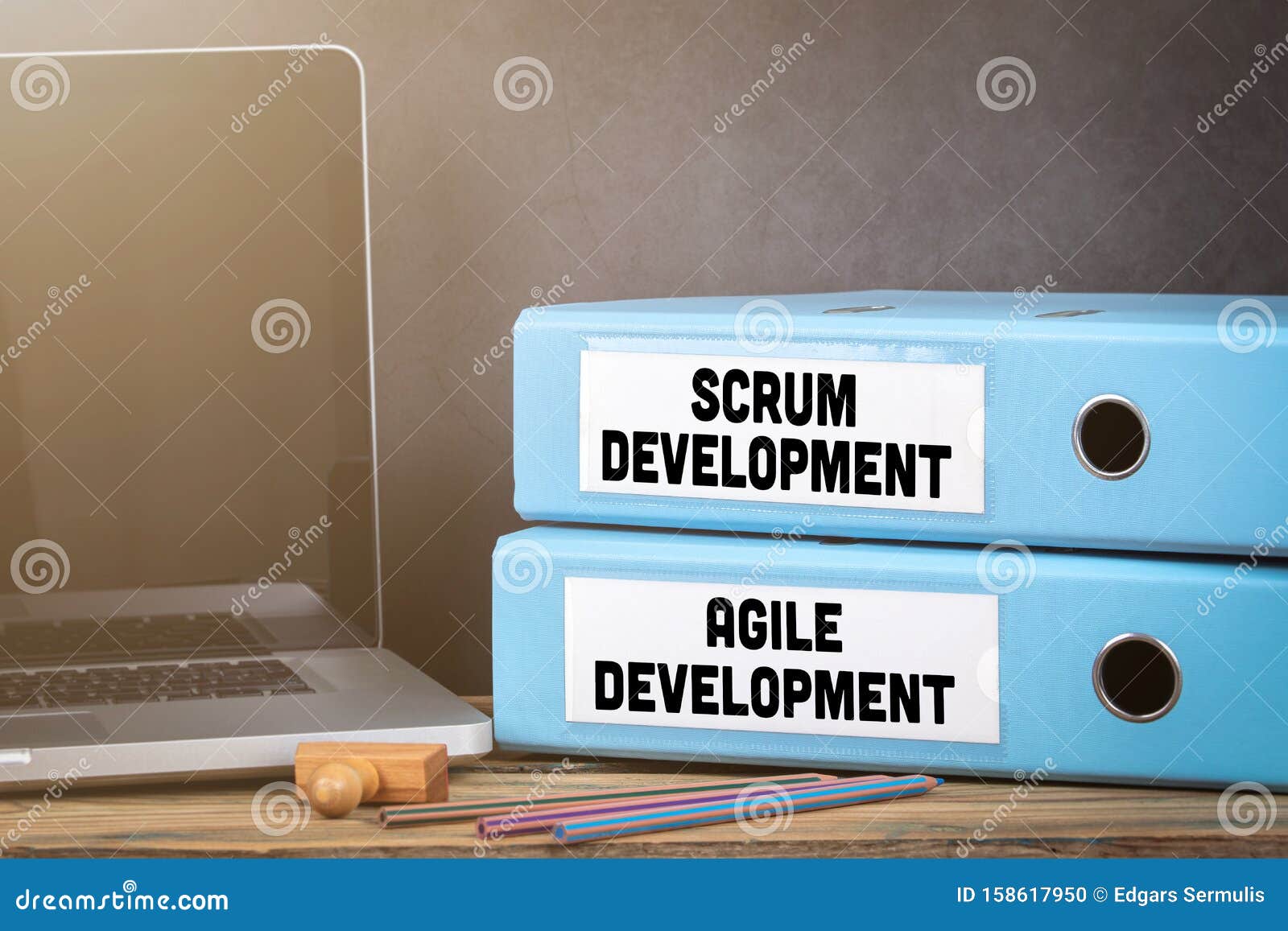 Scrum and Agile Development Stock Photo - Image of analyzing ...