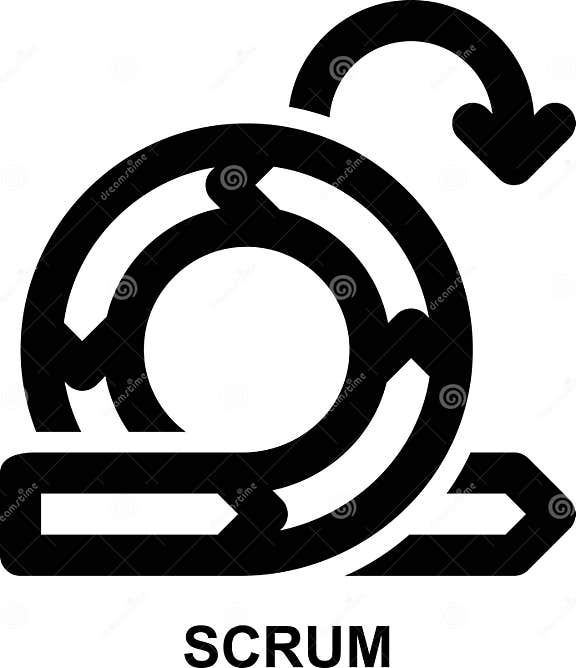 Scrum Agile Scrum Agile Methodology Iterative Project Management Outline Icon Stock Vector