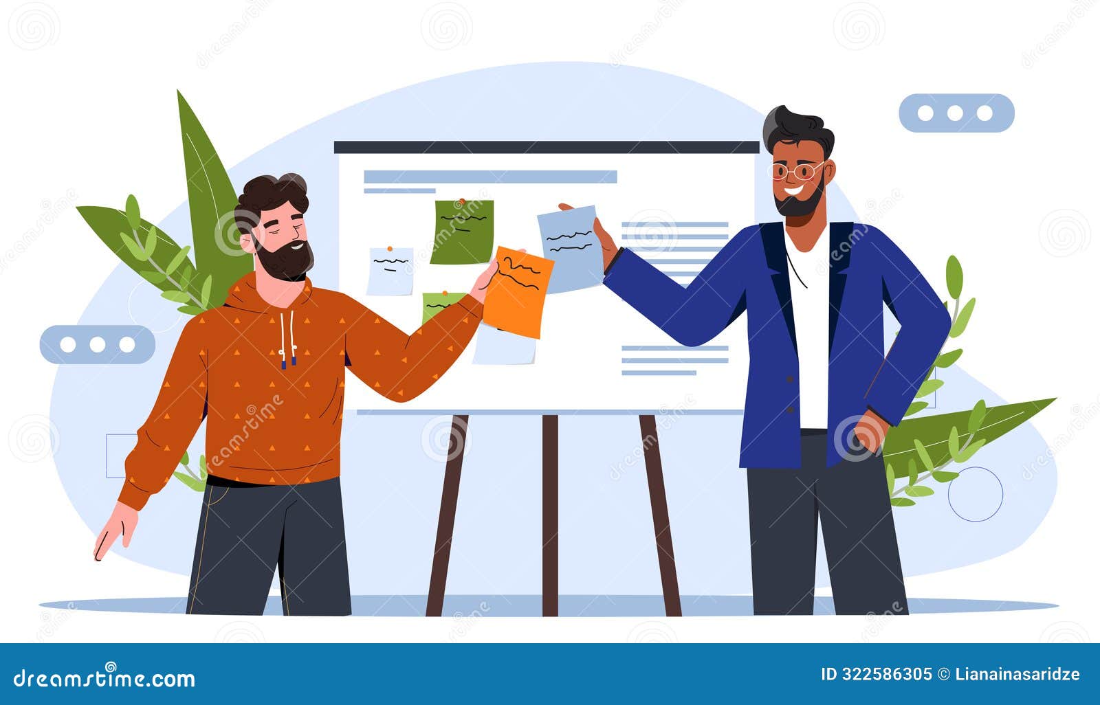 Scrum Board Methodology Cartoon Vector | CartoonDealer.com #255562285