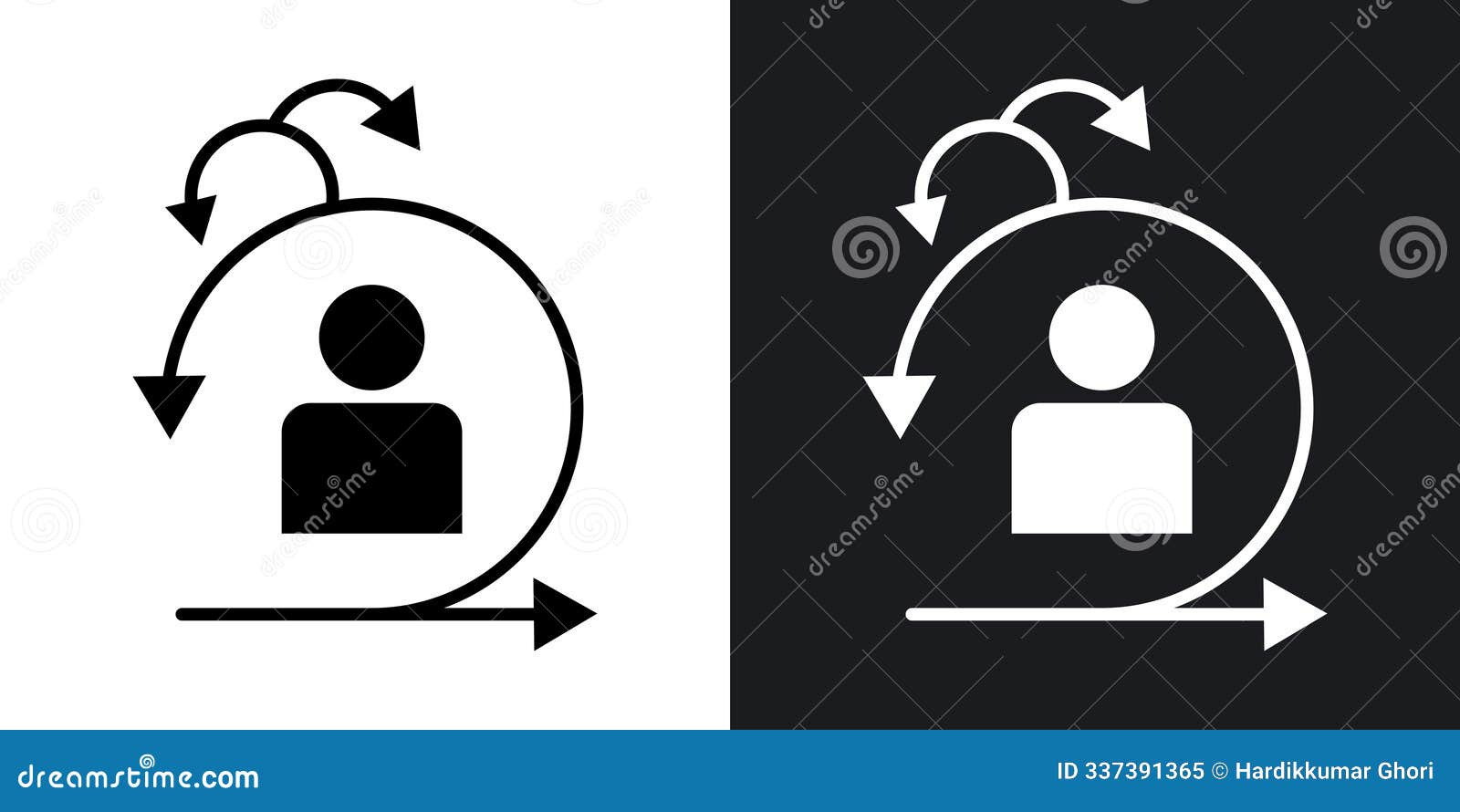 Scrum Master Thin Line Vector Icon Set Stock Illustration ...